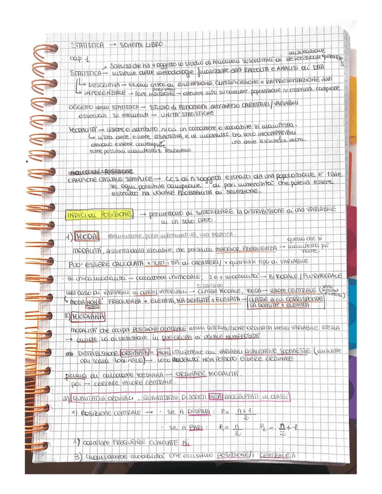 Statistica I Spo Unimi Schemi E Mappe Concettuali Di Statistica