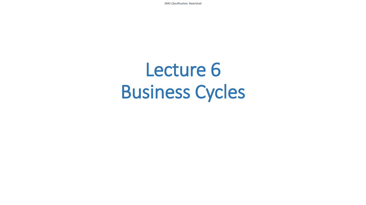 Econs112 Lecture Notes Lecture Notes Economics Docsity