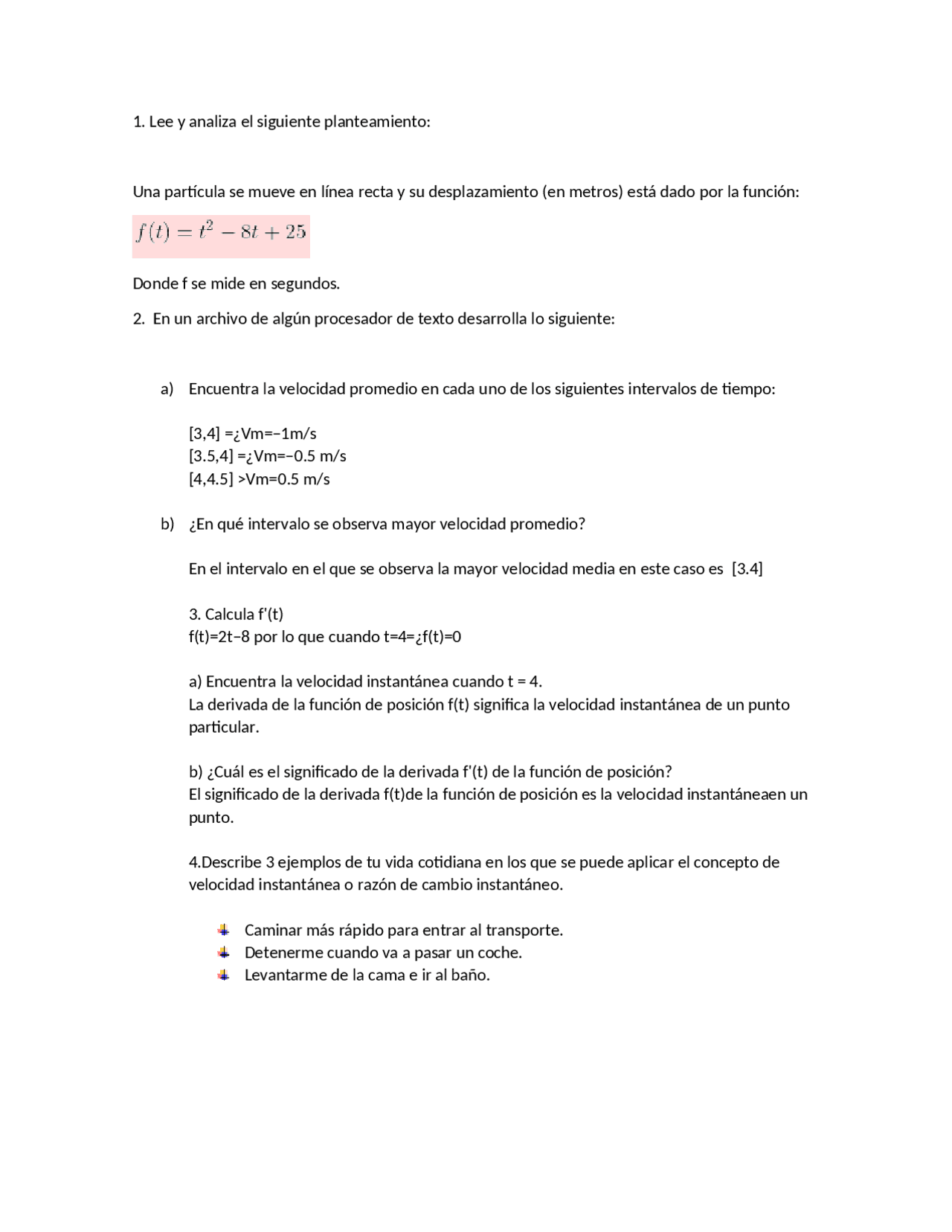 Modulo 18 semana 2 actividad integradora 3 | Ejercicios de Matemáticas | Docsity