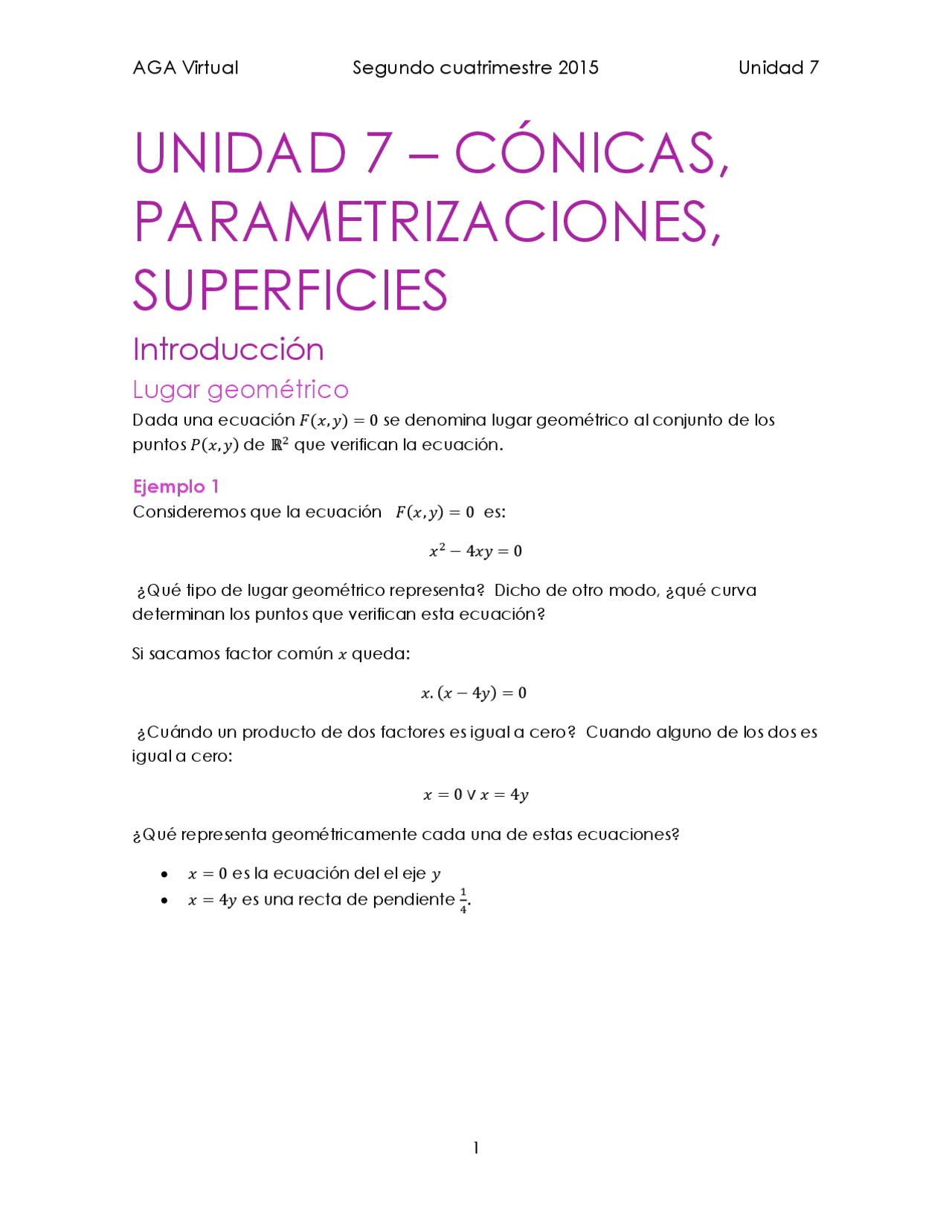 Apuntes Cónicas Algebra I Apuntes De Álgebra Docsity