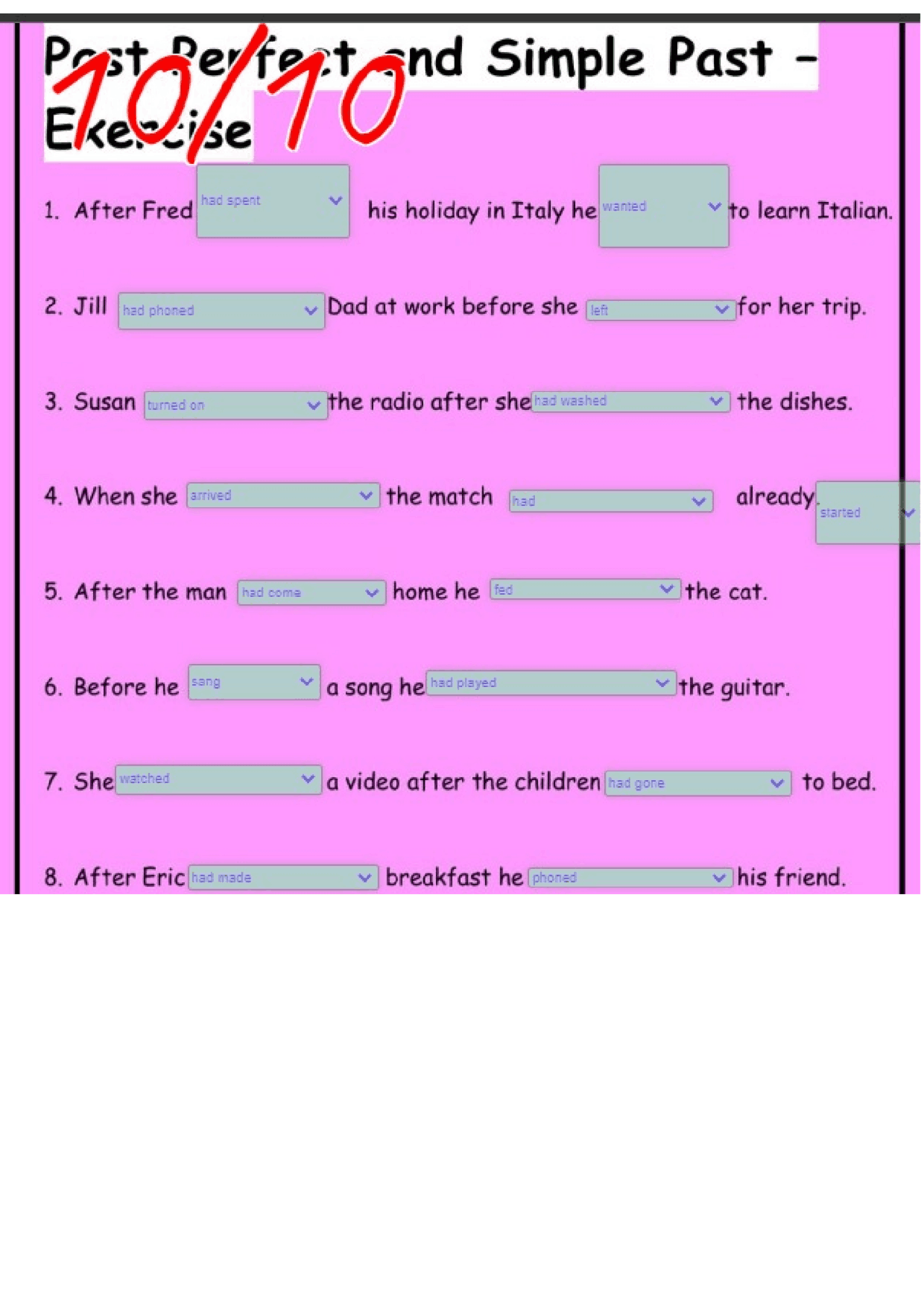 Inglés básico de ayuda tecnica | Ejercicios de Inglés Técnico | Docsity