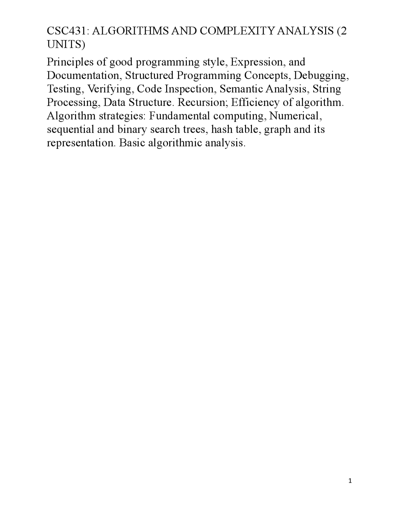 Algorithm And Complex Analysis Summaries Data Structures And Algorithms Docsity