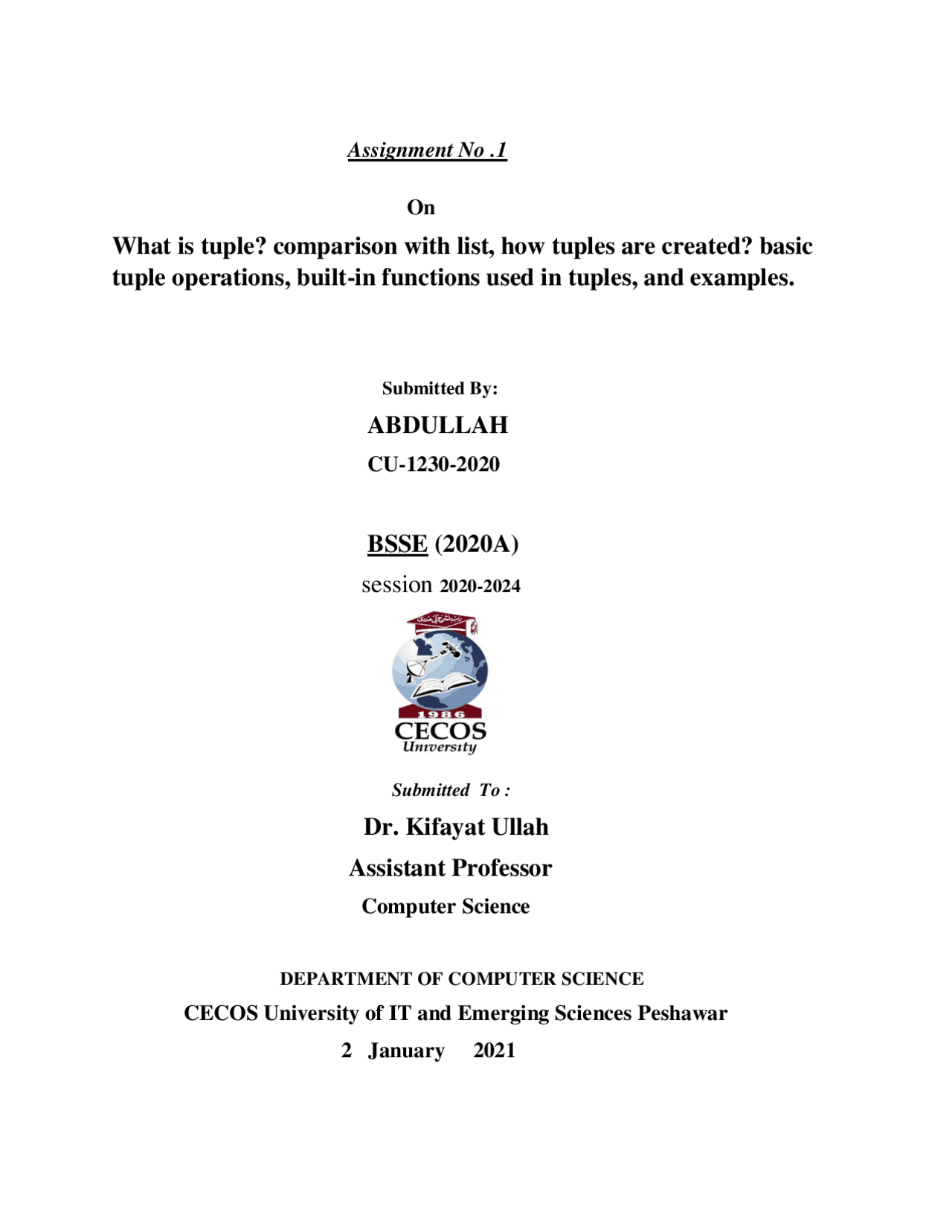 Assignment No 3 Of Programming Assignments Programming Methodologies 1681