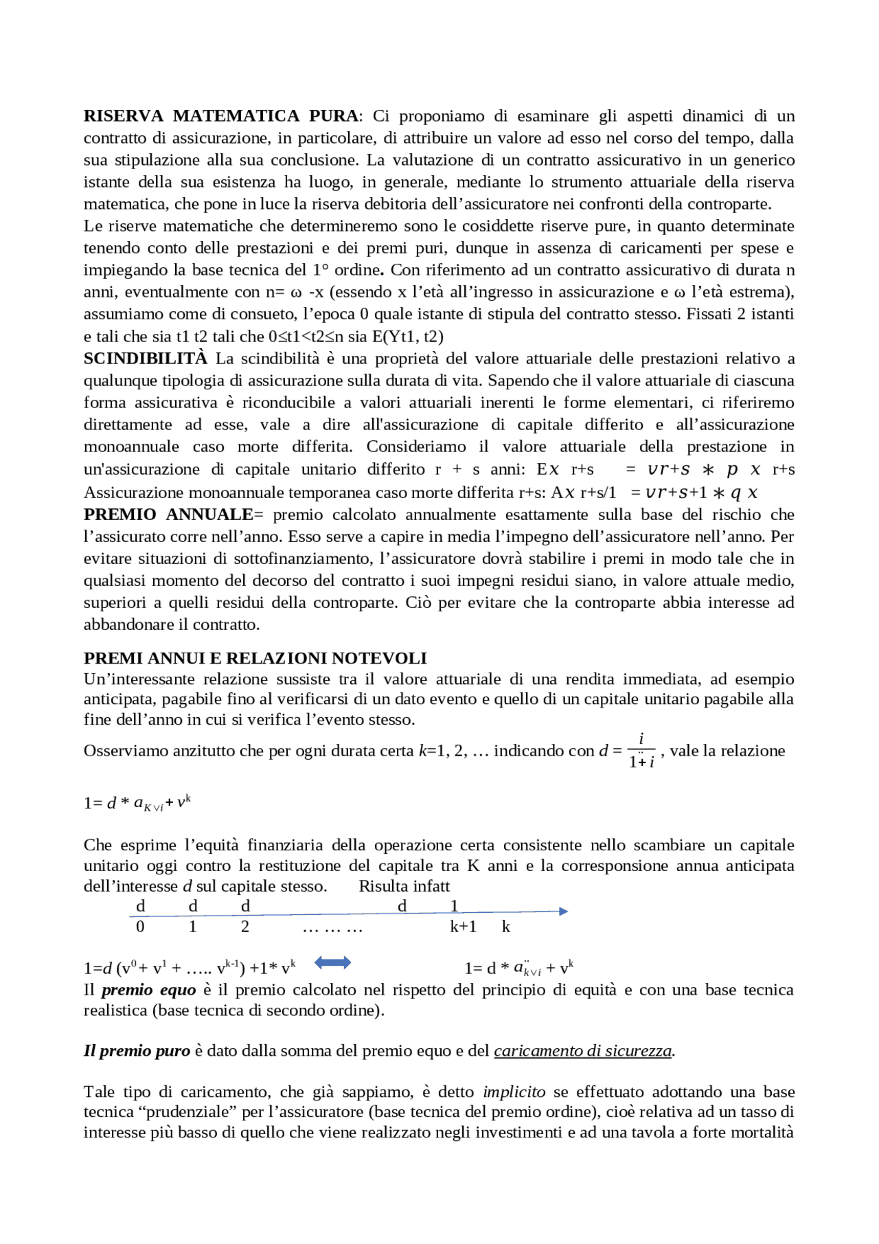 Appunti Tecnica Attuariale Appunti Di Matematica Applicata Docsity