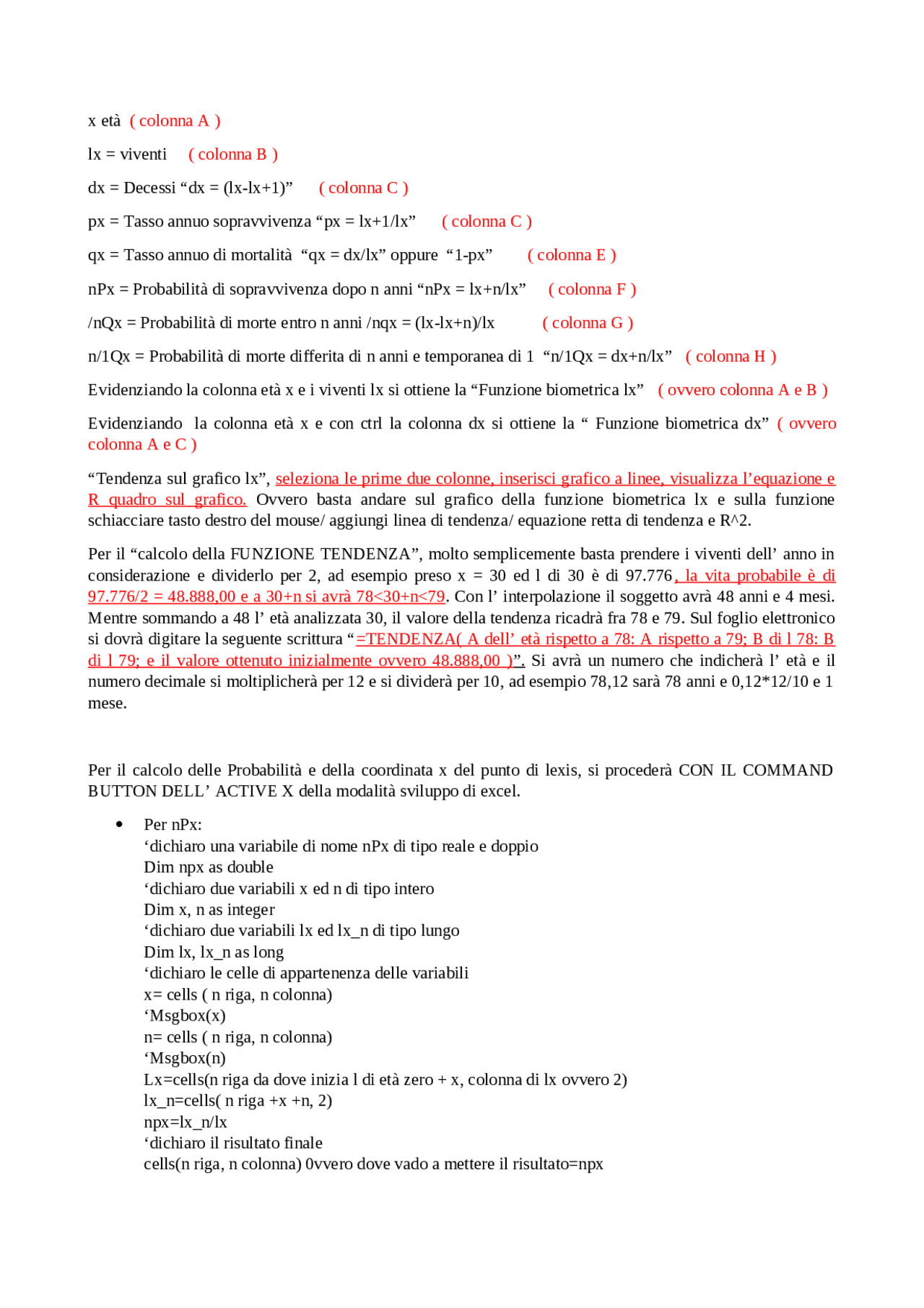 Guida Sulla Prima Parte Di Esercizi Con Excel Esercizi Di Matematica
