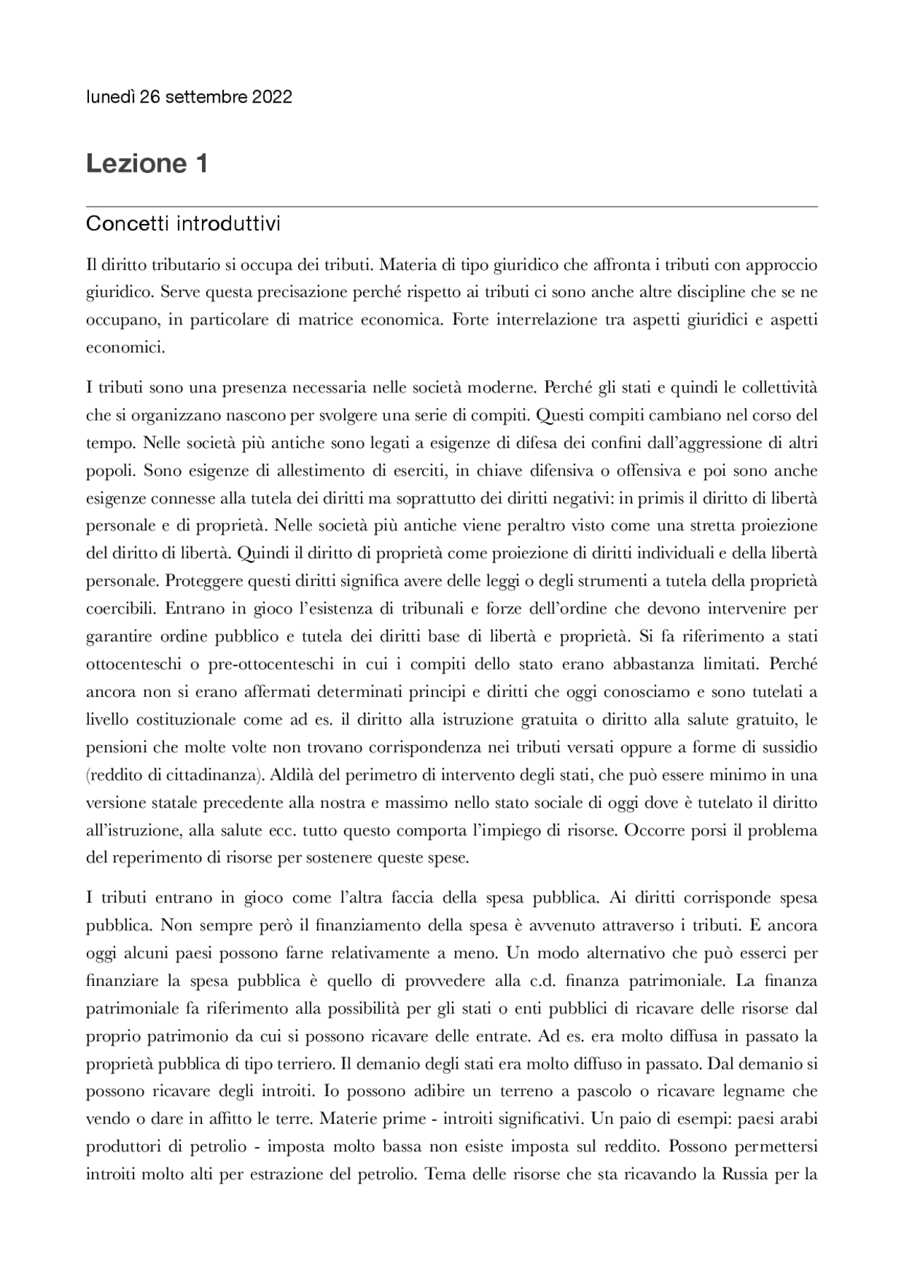 Lezioni corso diritto tributario Stevanato 2022-2023 | Sbobinature di Diritto Tributario | Docsity