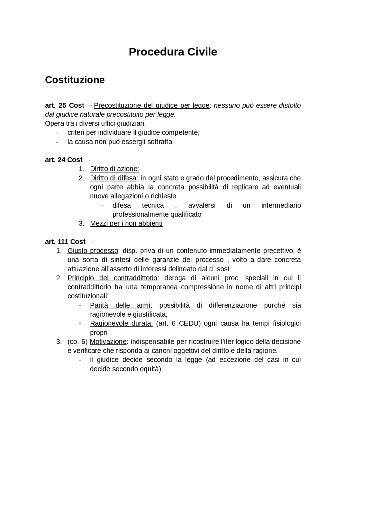 Riassunto Diritto Processuale Civile I Sintesi Del Corso Di Diritto