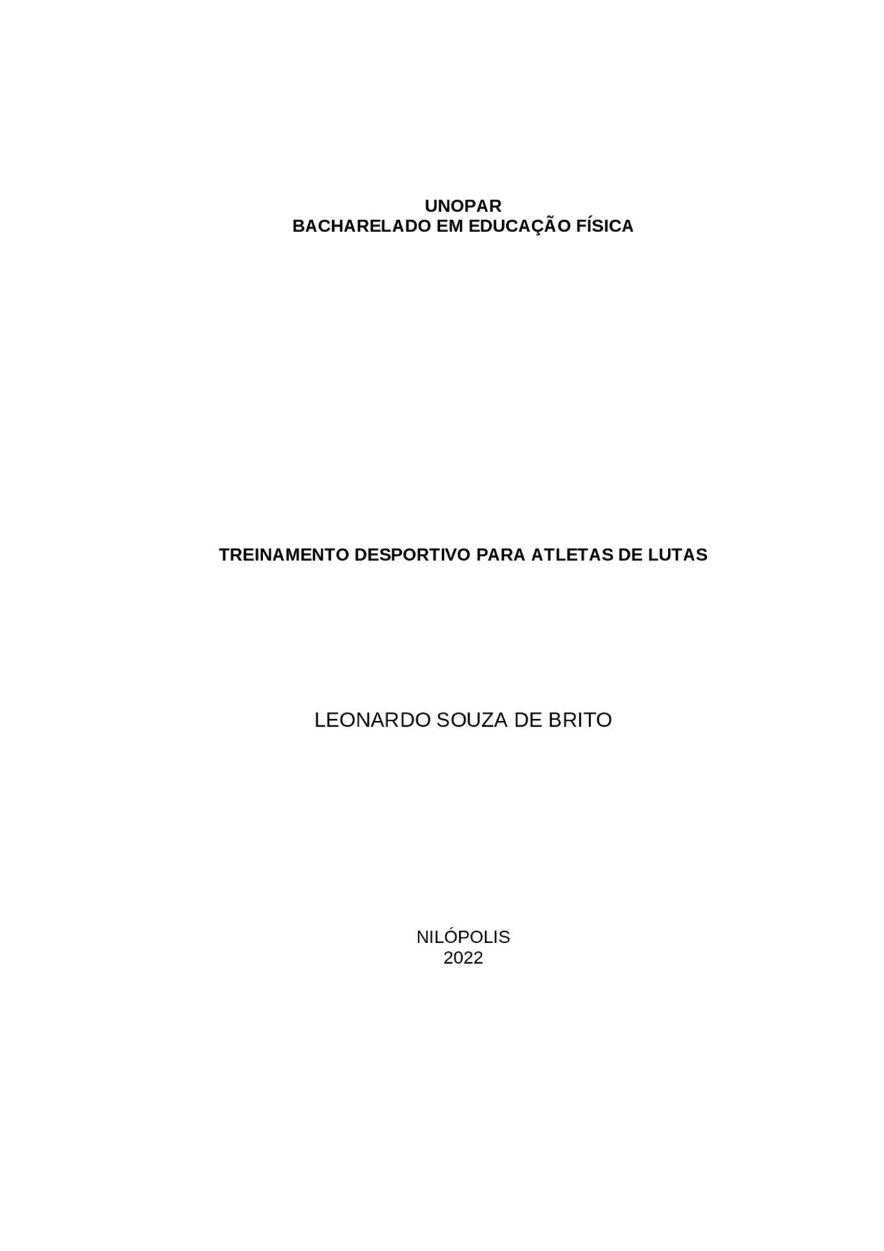 Trabalho De Conclusão De Curso Teses Tcc Educação Física Docsity