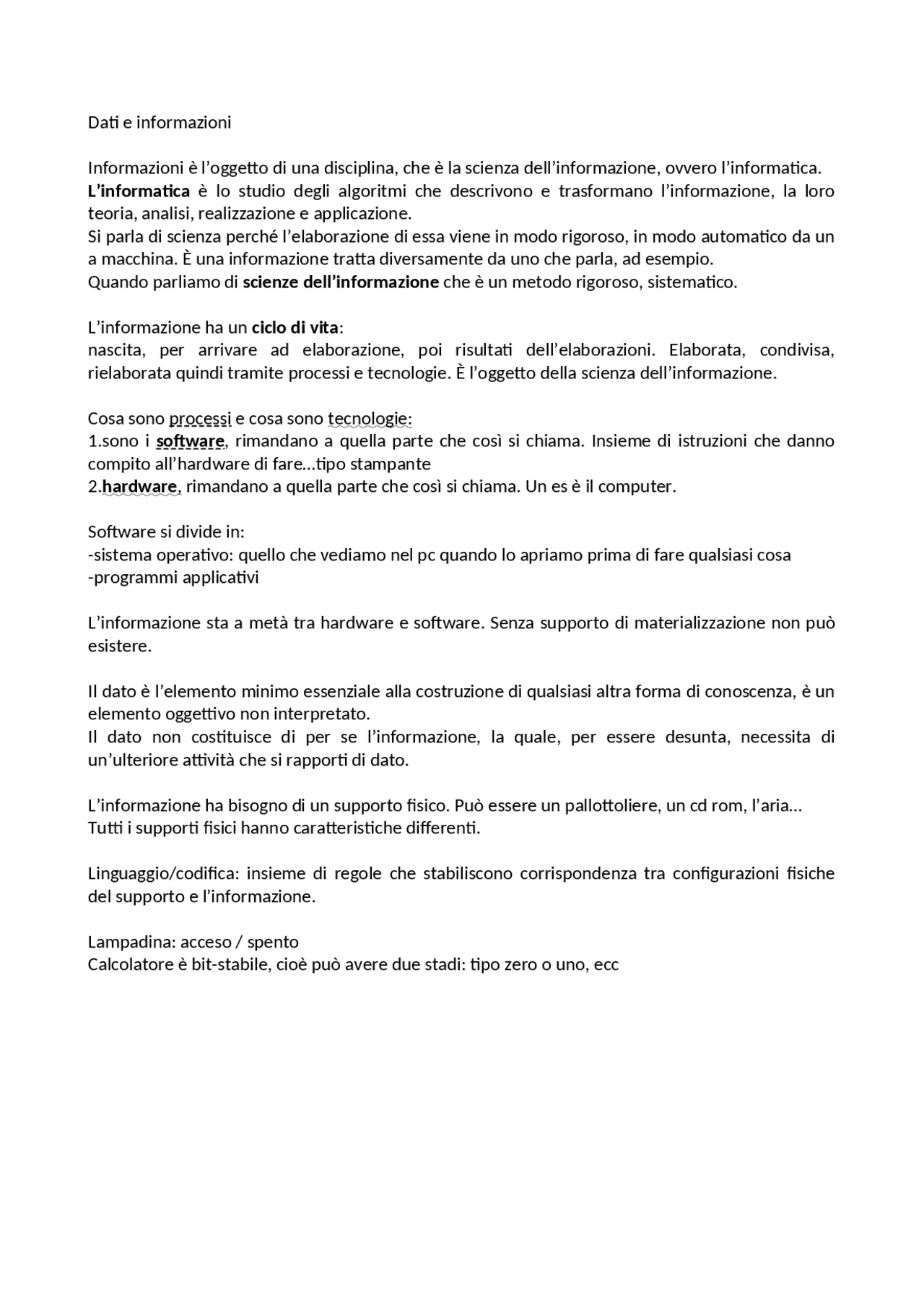 Appunti Lezione Informatica Appunti Di Informatica Giuridica Docsity