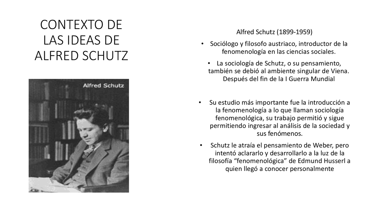 Alfred Schutz: Introductor de la Fenomenología en las Ciencias Sociales ...