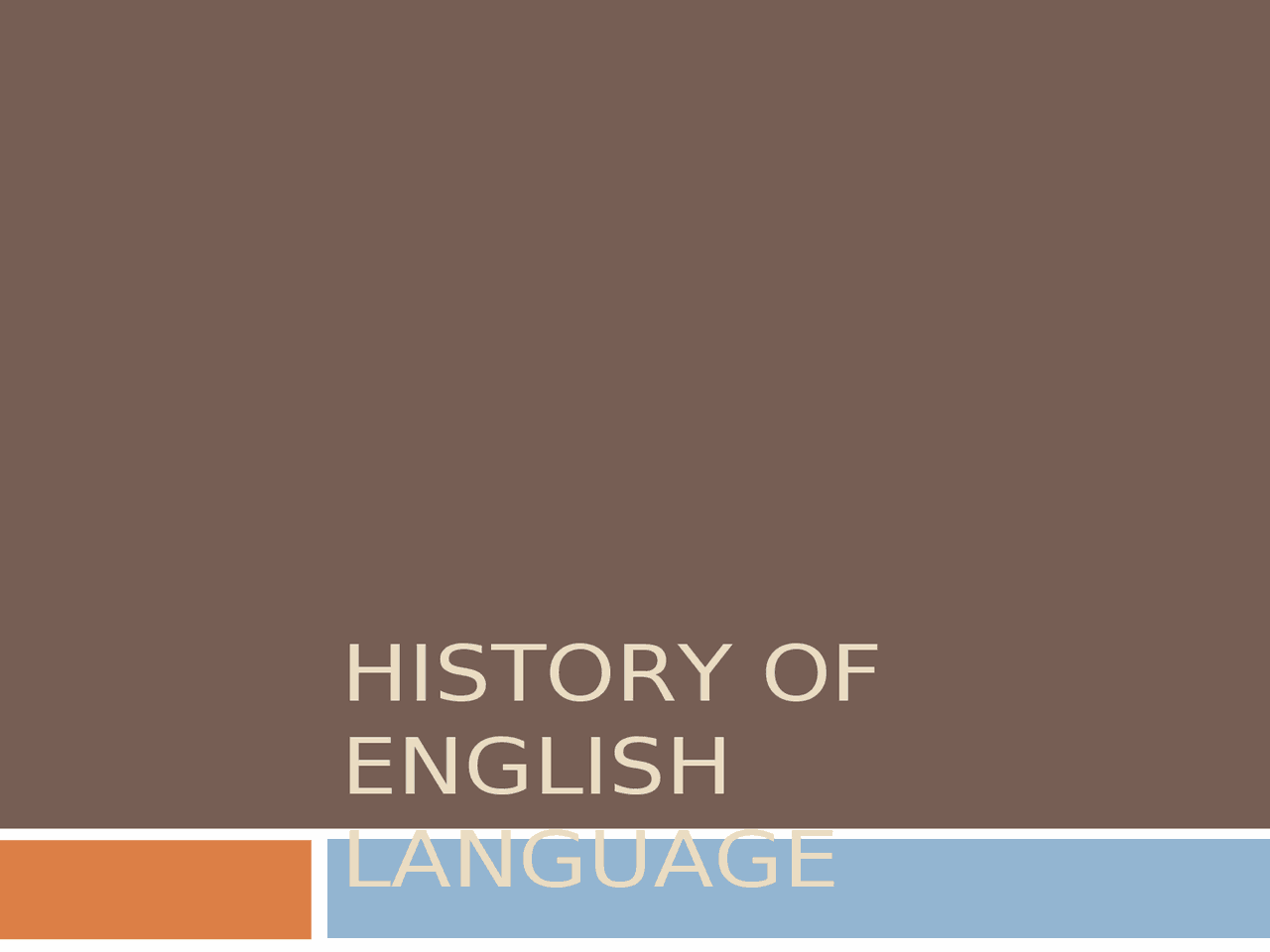History Of English Language Exams History Docsity