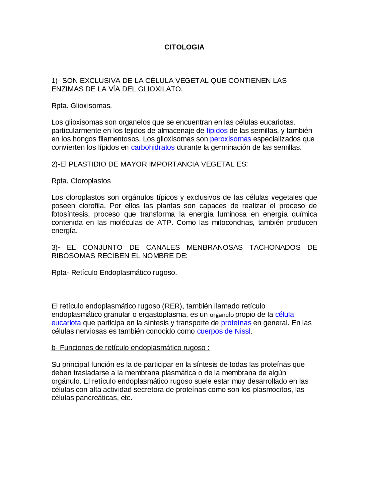 Biologia Celular Humana Apuntes De Biología Celular Docsity