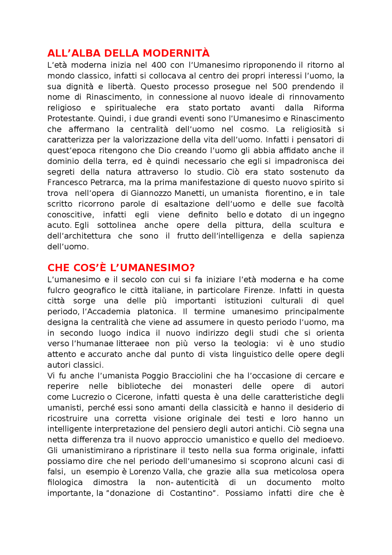 Appunti Su Giordano Bruno E Bacone Appunti Di Filosofia Docsity