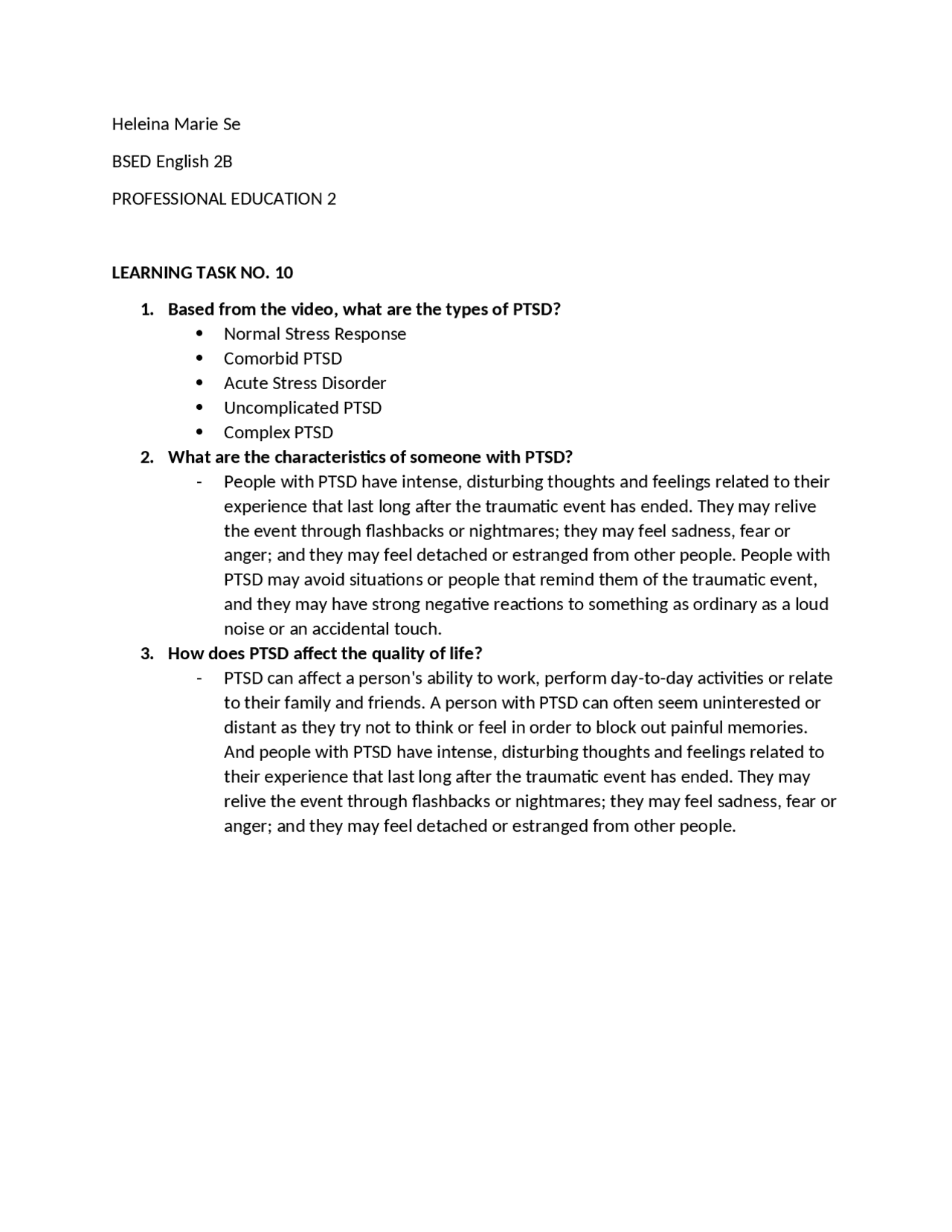Learning Tas In Prof Essays High School Law Docsity
