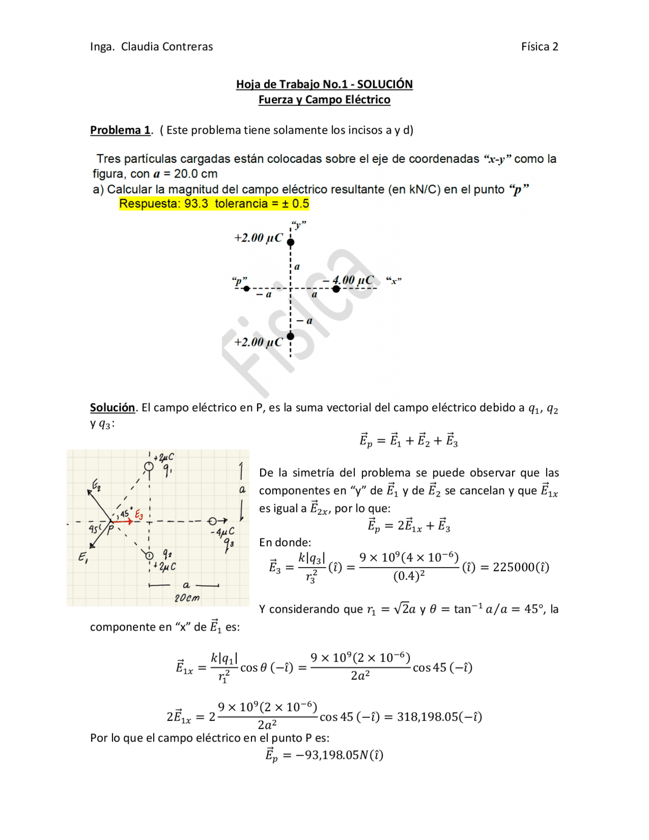 Ejercicios Resueltos De Física Y Un Informe Ejercicios De Física