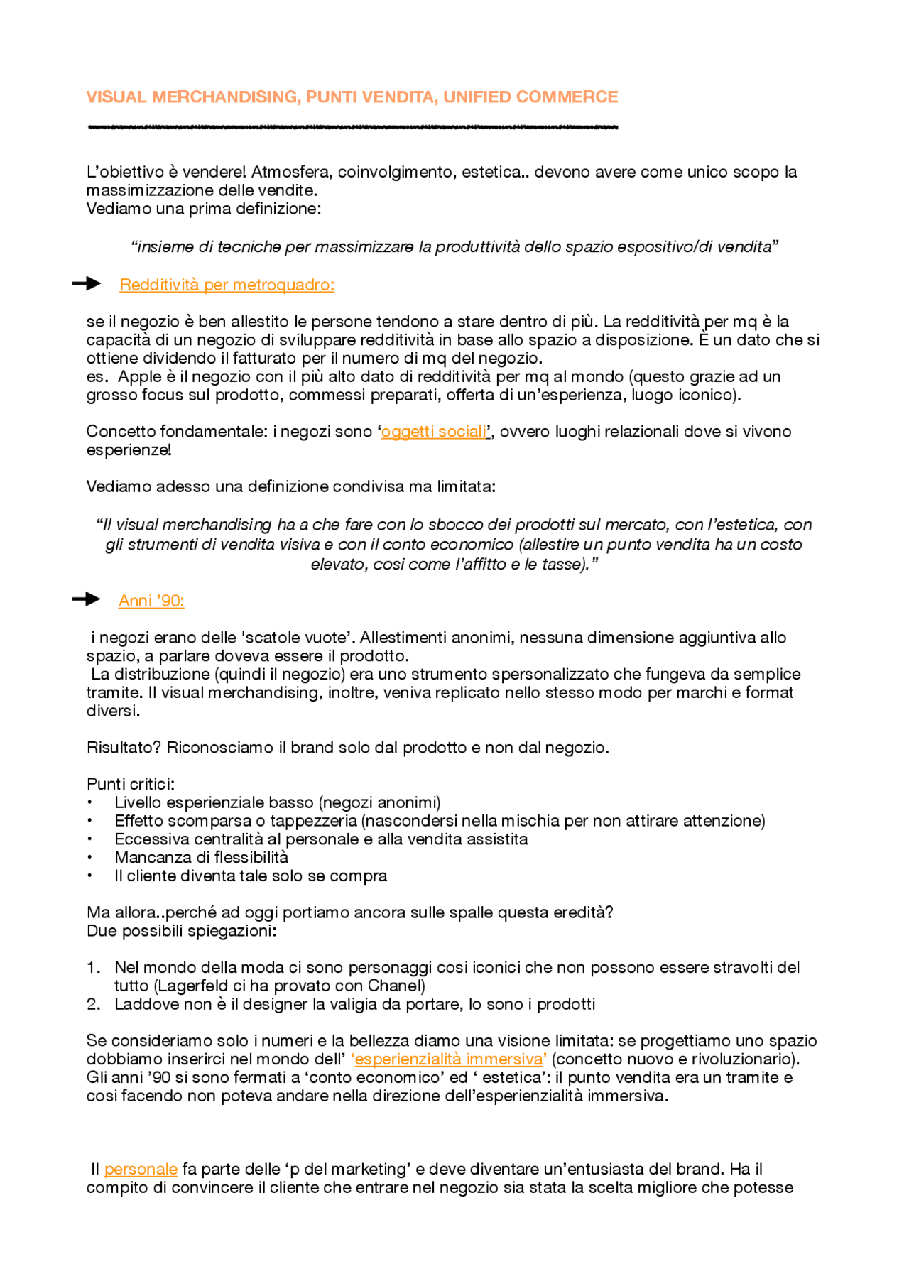 Laboratorio di visual merchandising | Appunti di Sociologia Visuale | Docsity