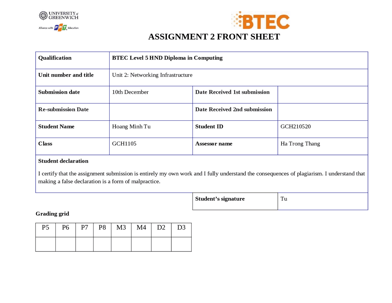 ASM GREENWICH 1,2,3 PRogram | Thesis Computer Networks | Docsity