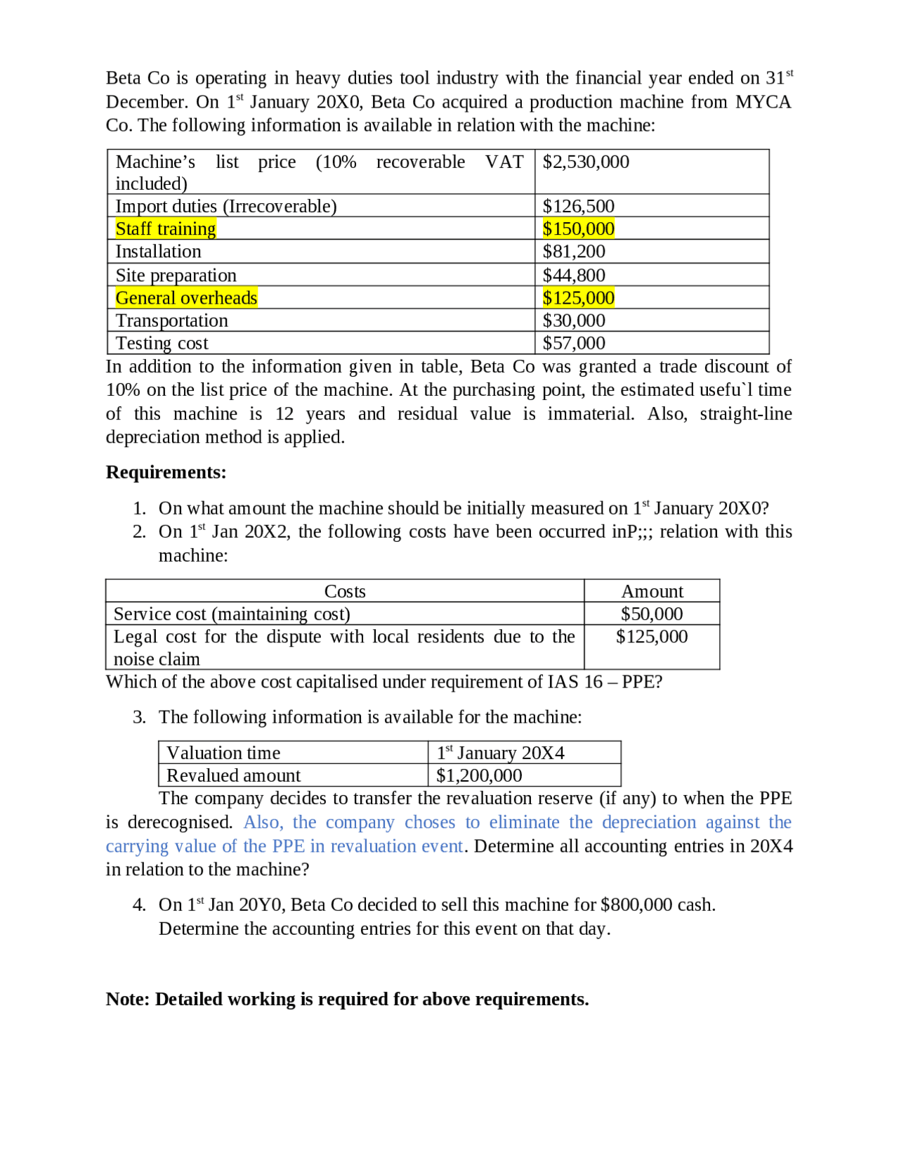 Financial Accounting | Exercises Finance | Docsity