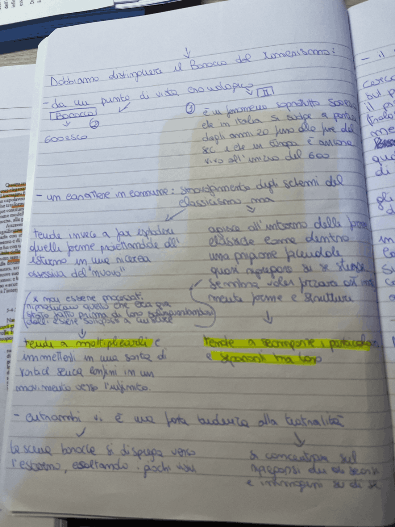 Barocco ,concettismo,edonismo,natura | Schemi e mappe concettuali di Letteratura | Docsity