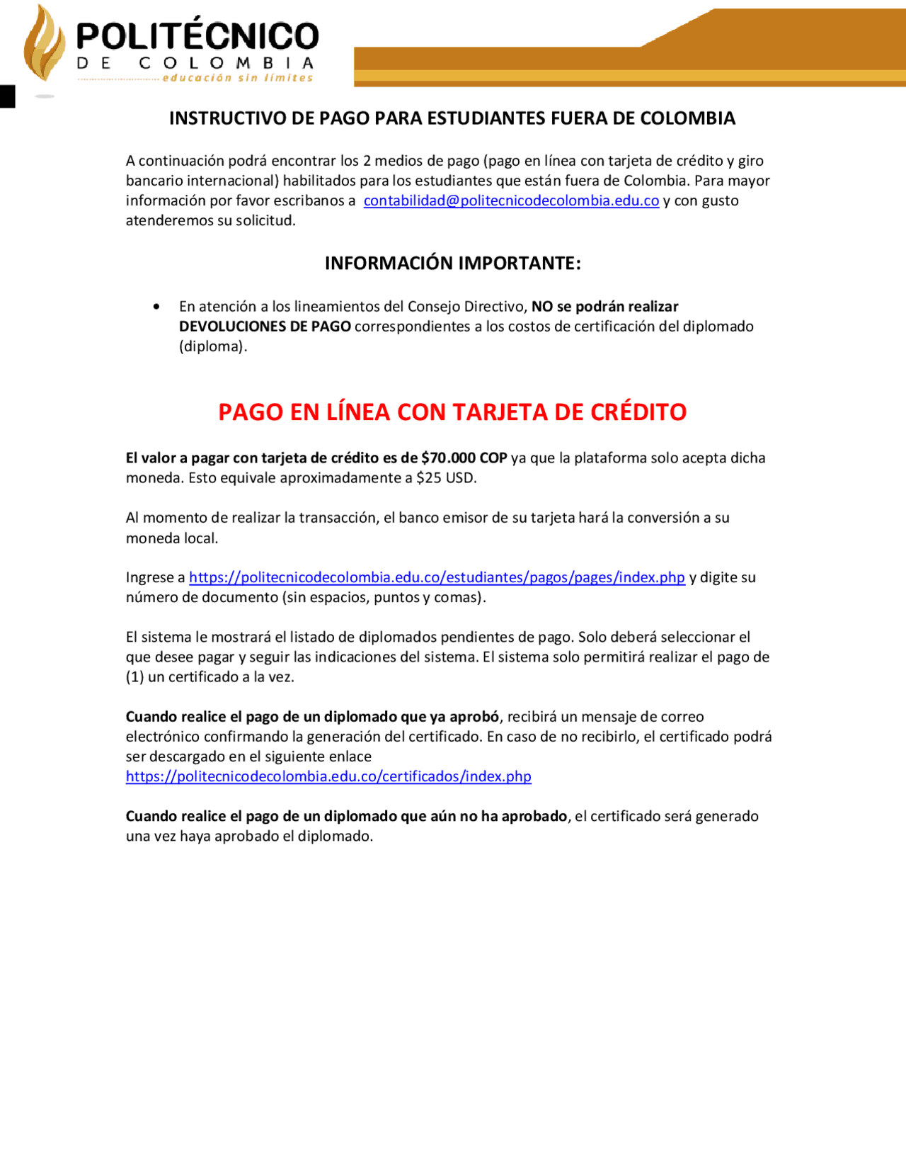 Instructivo De Pagos Ejercicios De Derecho Constitucional Docsity