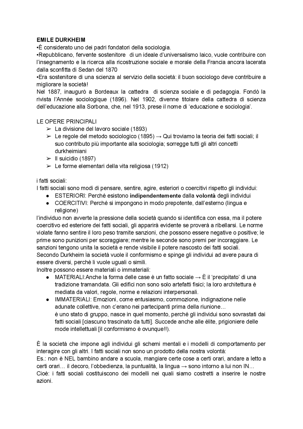 Riassunto Schema Di Due Autori Dispense Di Sociologia Docsity