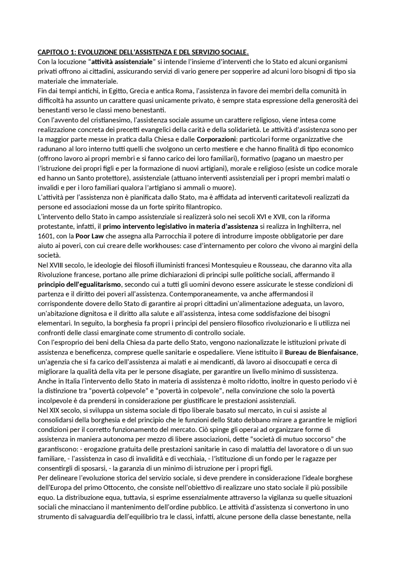 Principi E Fondamenti Del Servizio Sociale I Parte Schemi E Mappe