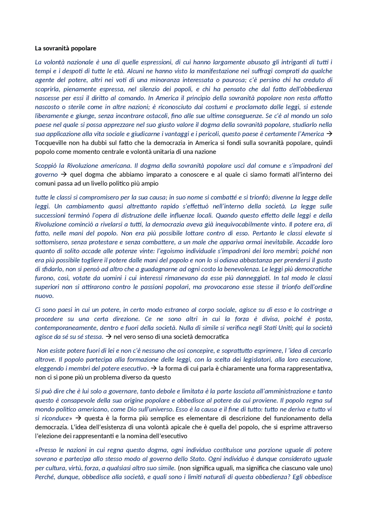 La Sovranità Popolare Appunti Di Filosofia Docsity