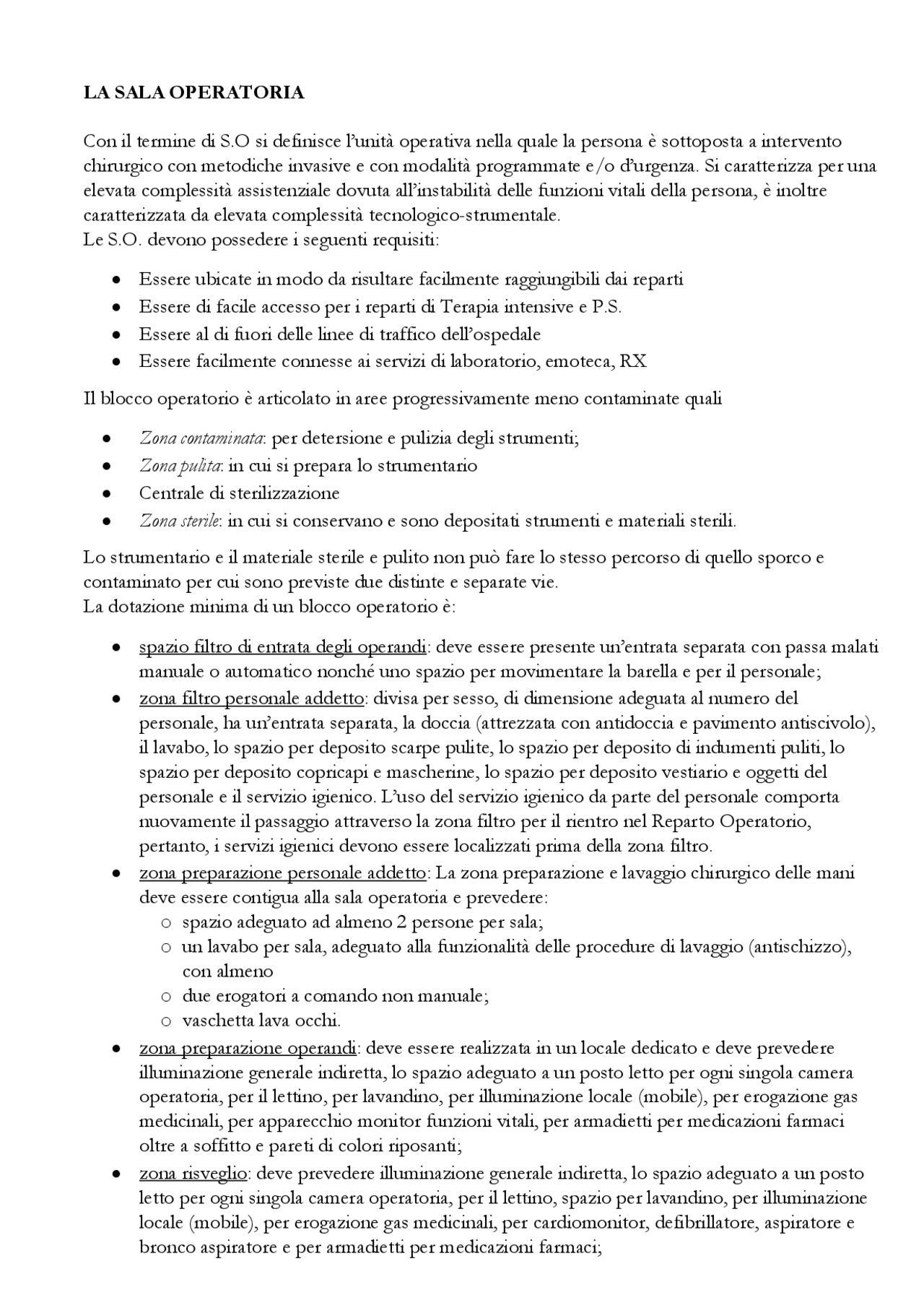 Ostetrica E Sala Operatoria Dispense Di Ostetricia Docsity