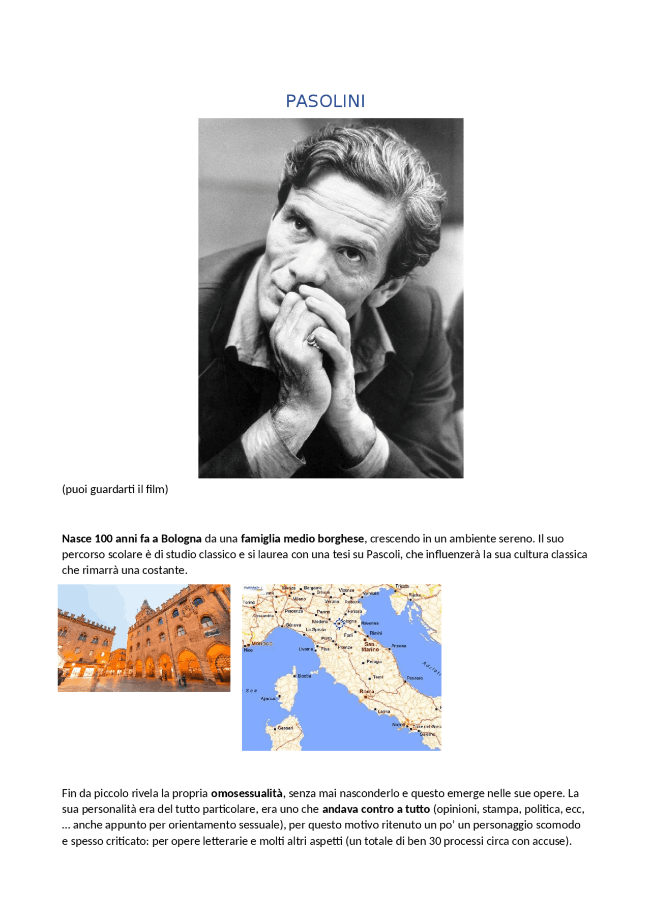 "Ragazzi di vita" di Pier Paolo Pasolini | Appunti di Letteratura | Docsity