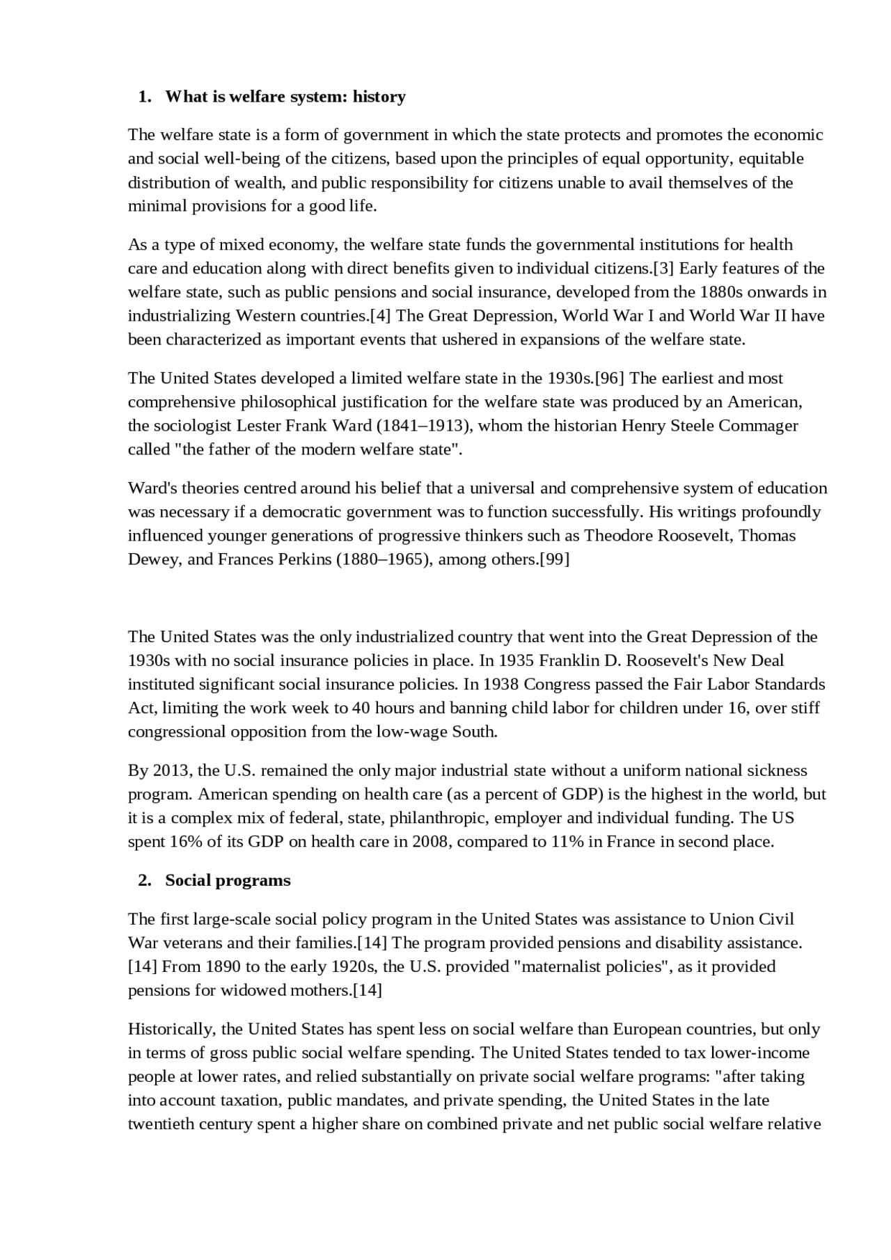 Welfare System Welfare System Welfare Cheat Sheet Social Welfare