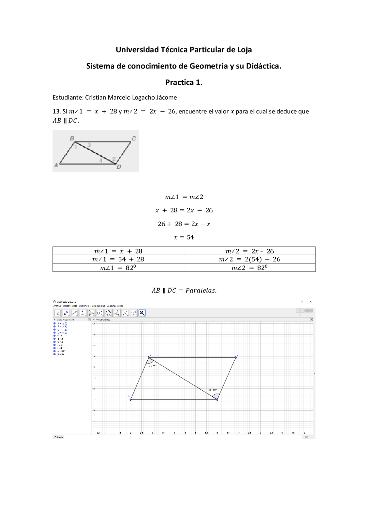 Resolucion De Ejercicios De La Practica 1 Ejercicios De Geometría