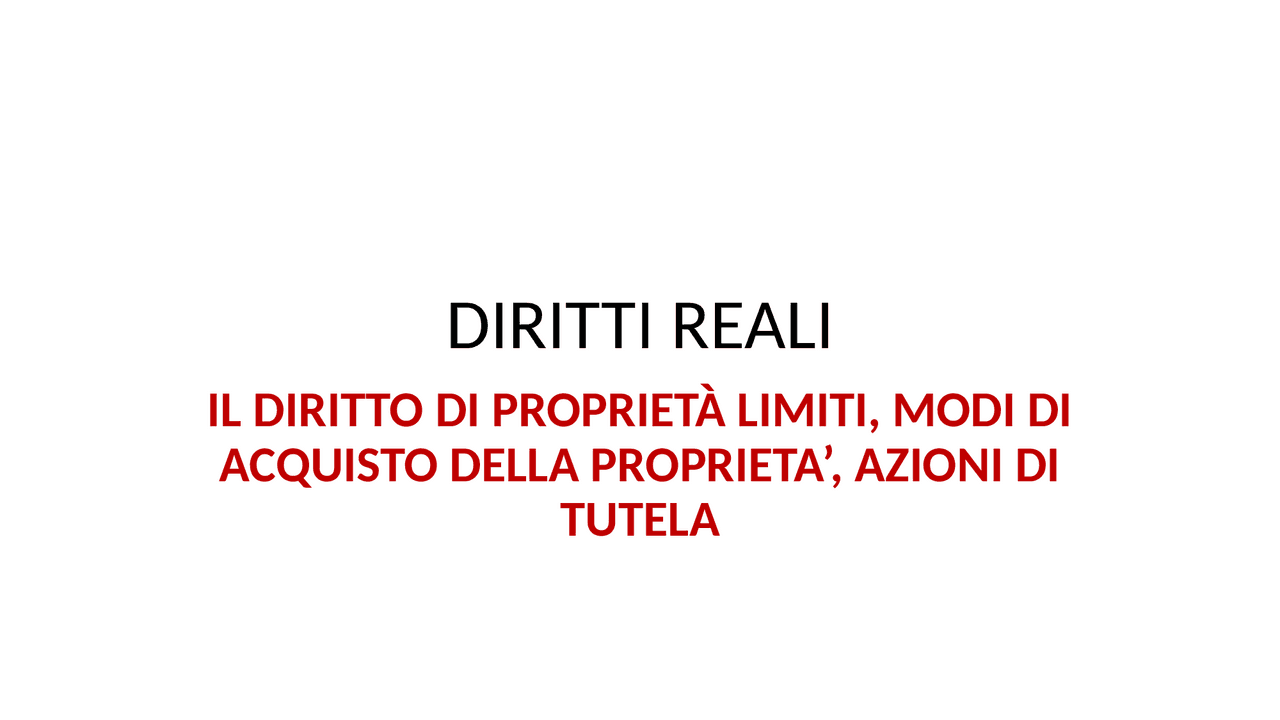 Power Point Diritto Di Proprietà Slide Di Diritto Docsity