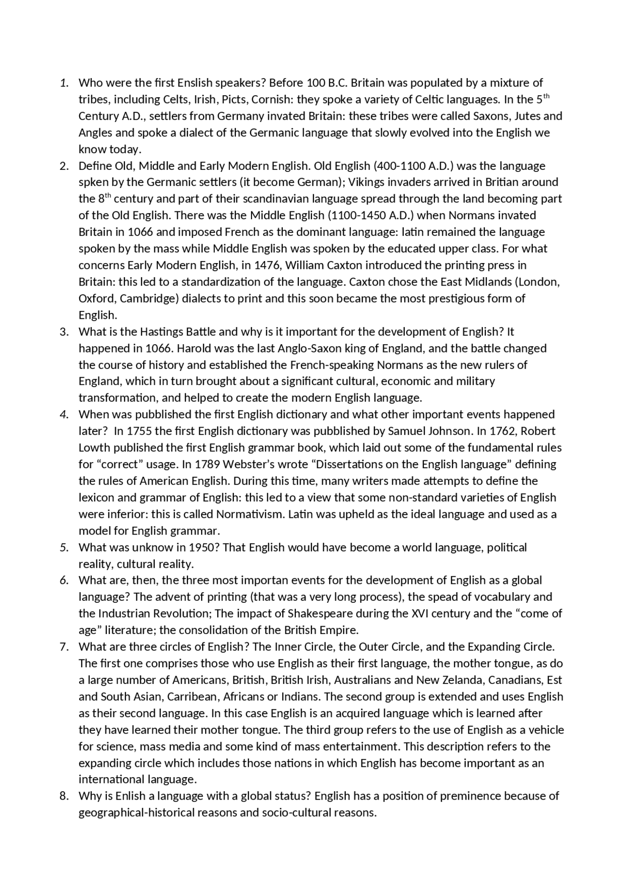 English Cheat Sheet For Exams Cheat Sheet English Language Docsity