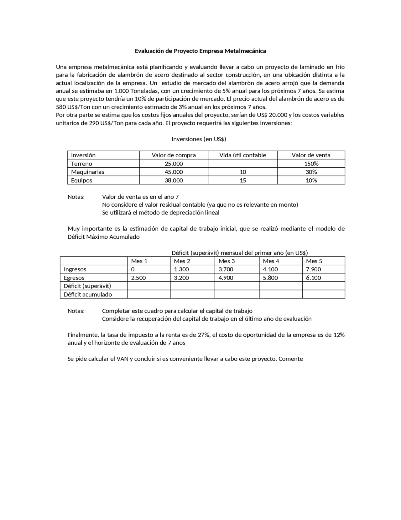 Ejercicio Resuelto Economia Ejercicios De Ingeniería Civil Docsity