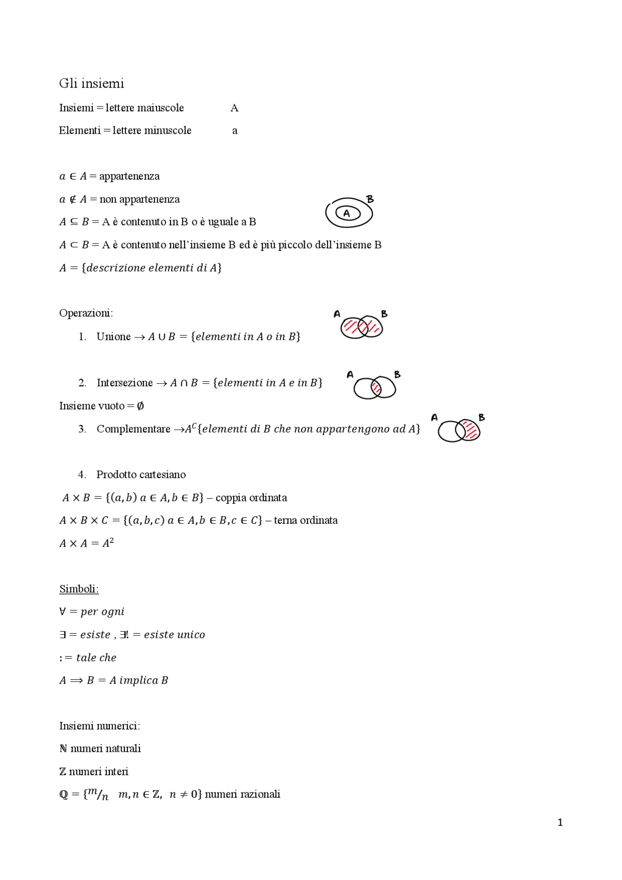 Analisi Matematica 1 Parte 1 Appunti Di Analisi Matematica I Docsity