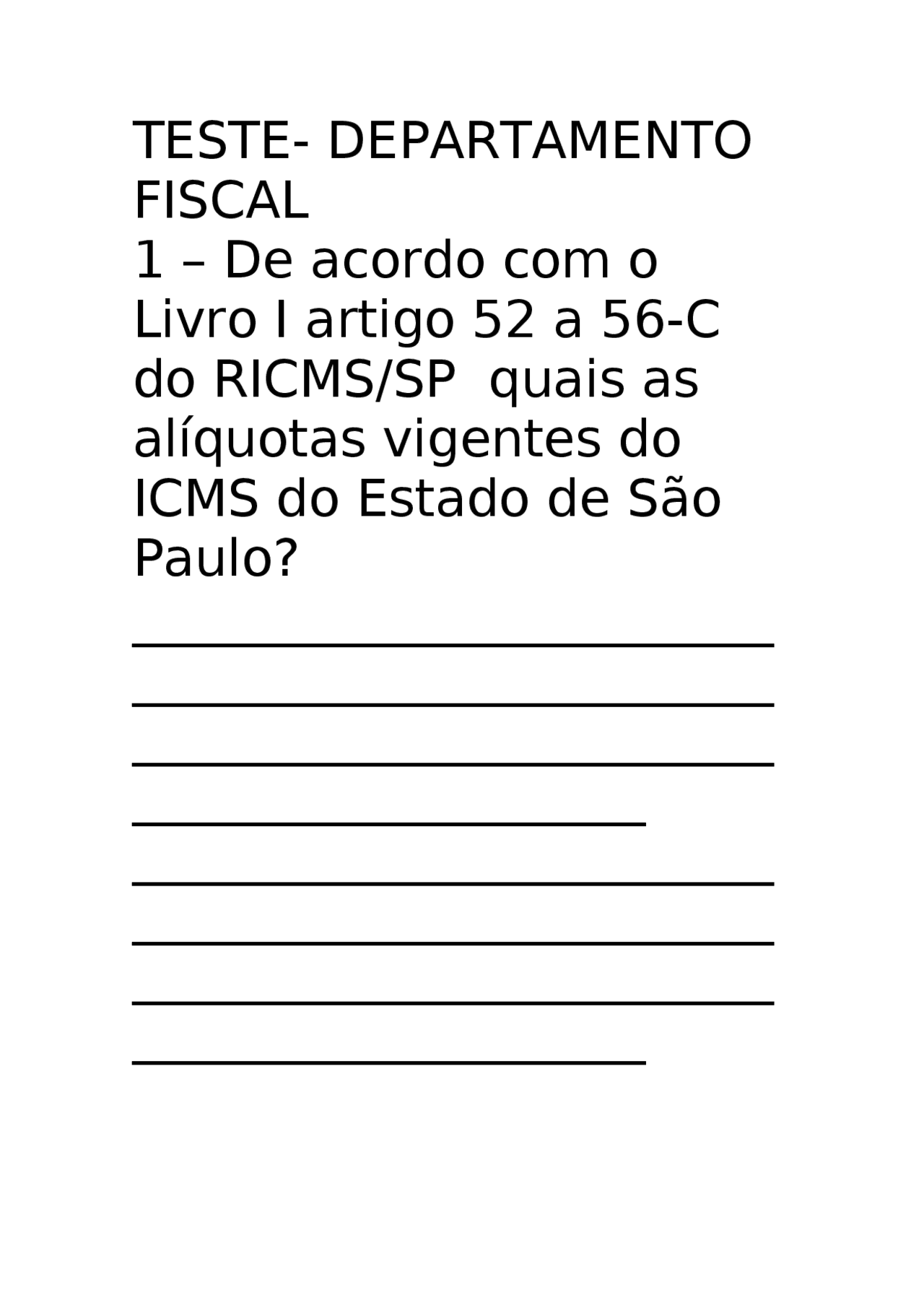 Teste Direito Tributario Exercícios Direito Tributário Docsity