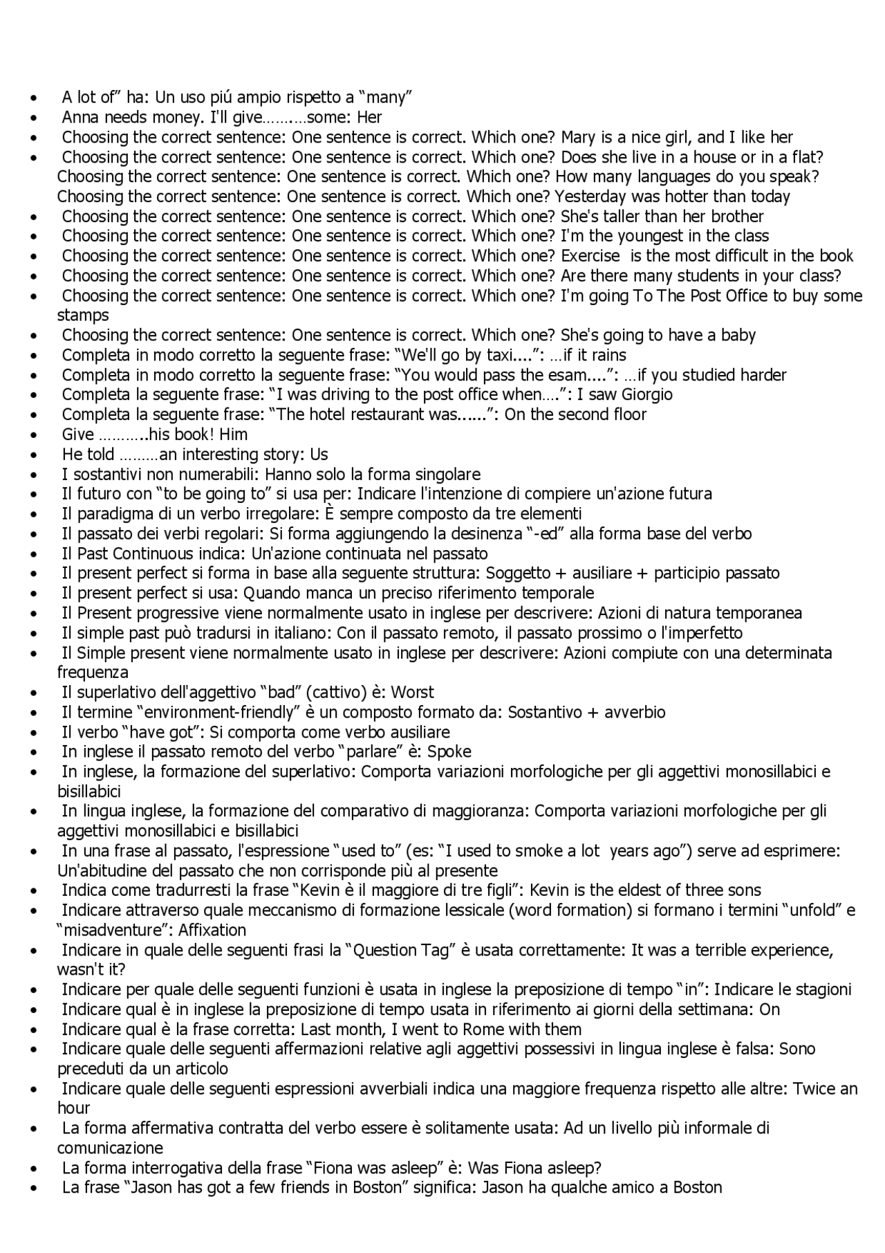 Test Lingua Inglese Università Unimercatorum Test Dammissione Di