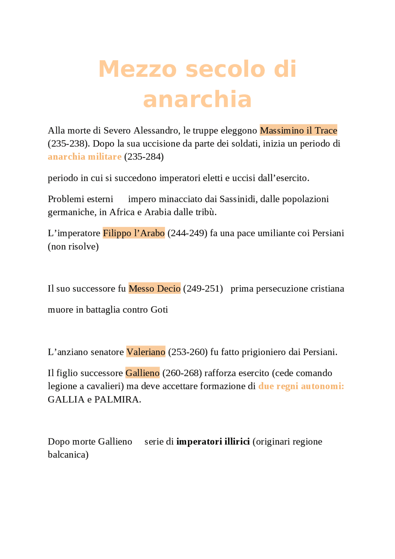 Storia Del Cristianesimo Costantino Schemi E Mappe Concettuali Di