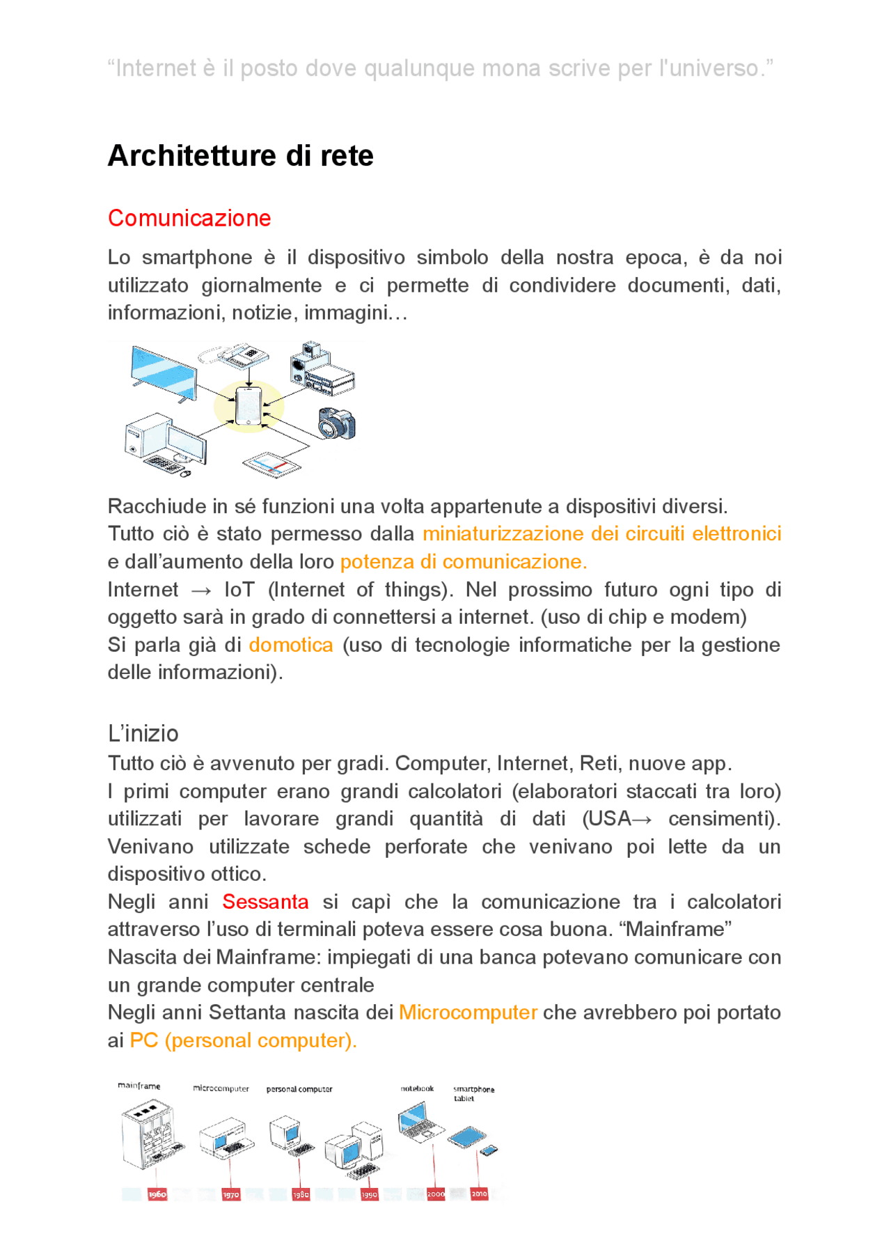 Architetture Di Rete Appunti Di Informatica Docsity