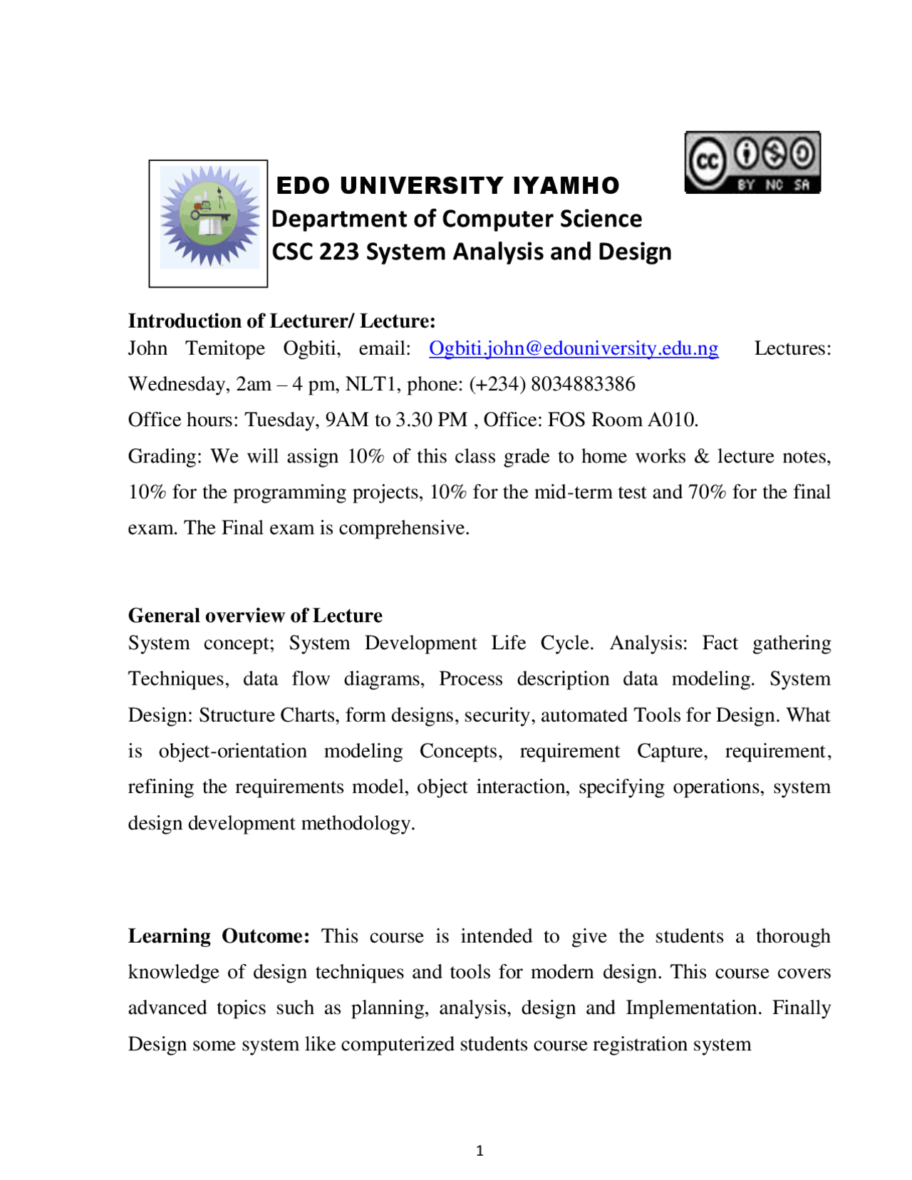 System Analysis And Design Summaries Computer Science Docsity