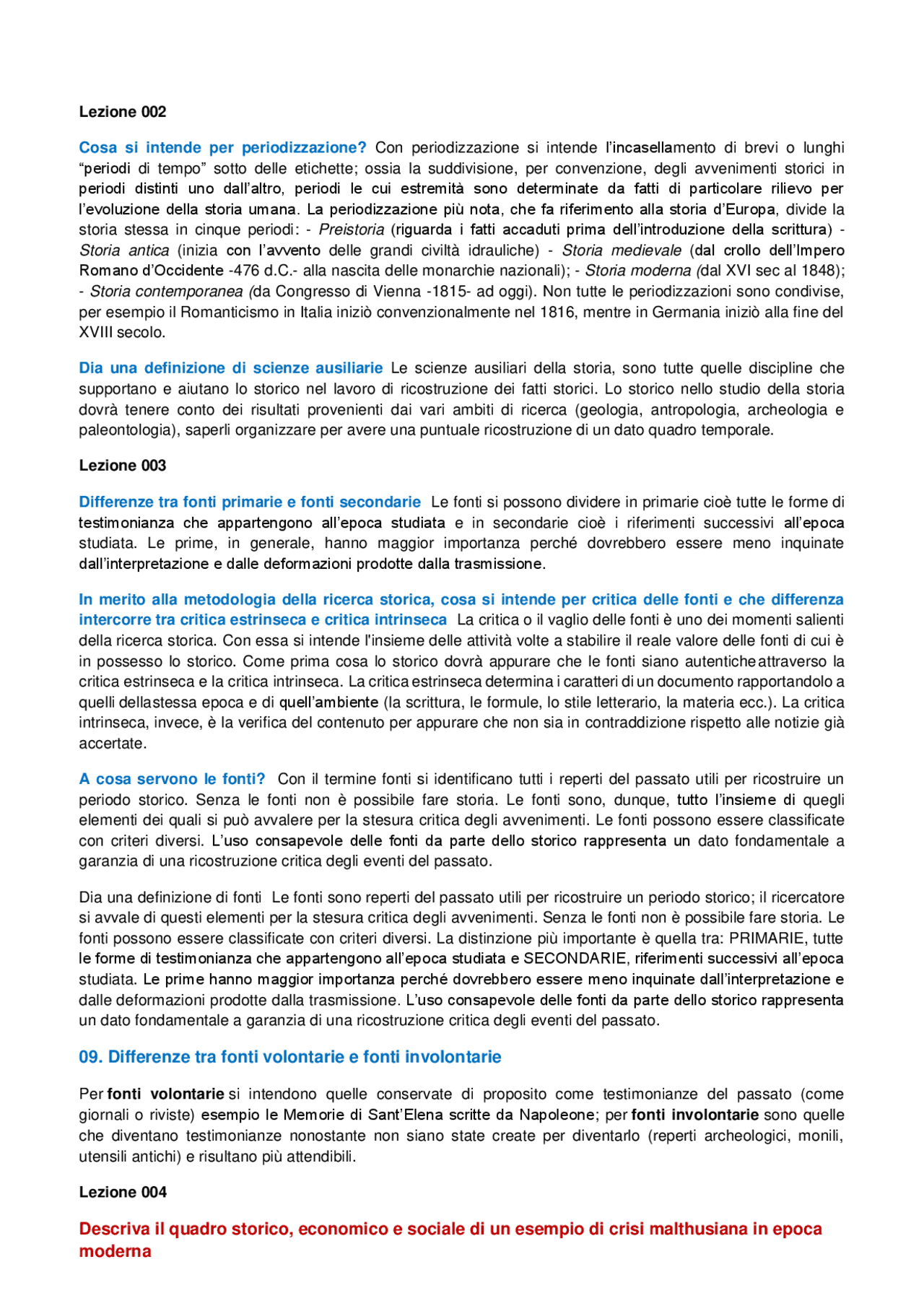 Paniere Storia Moderna Panieri Di Storia Moderna Docsity