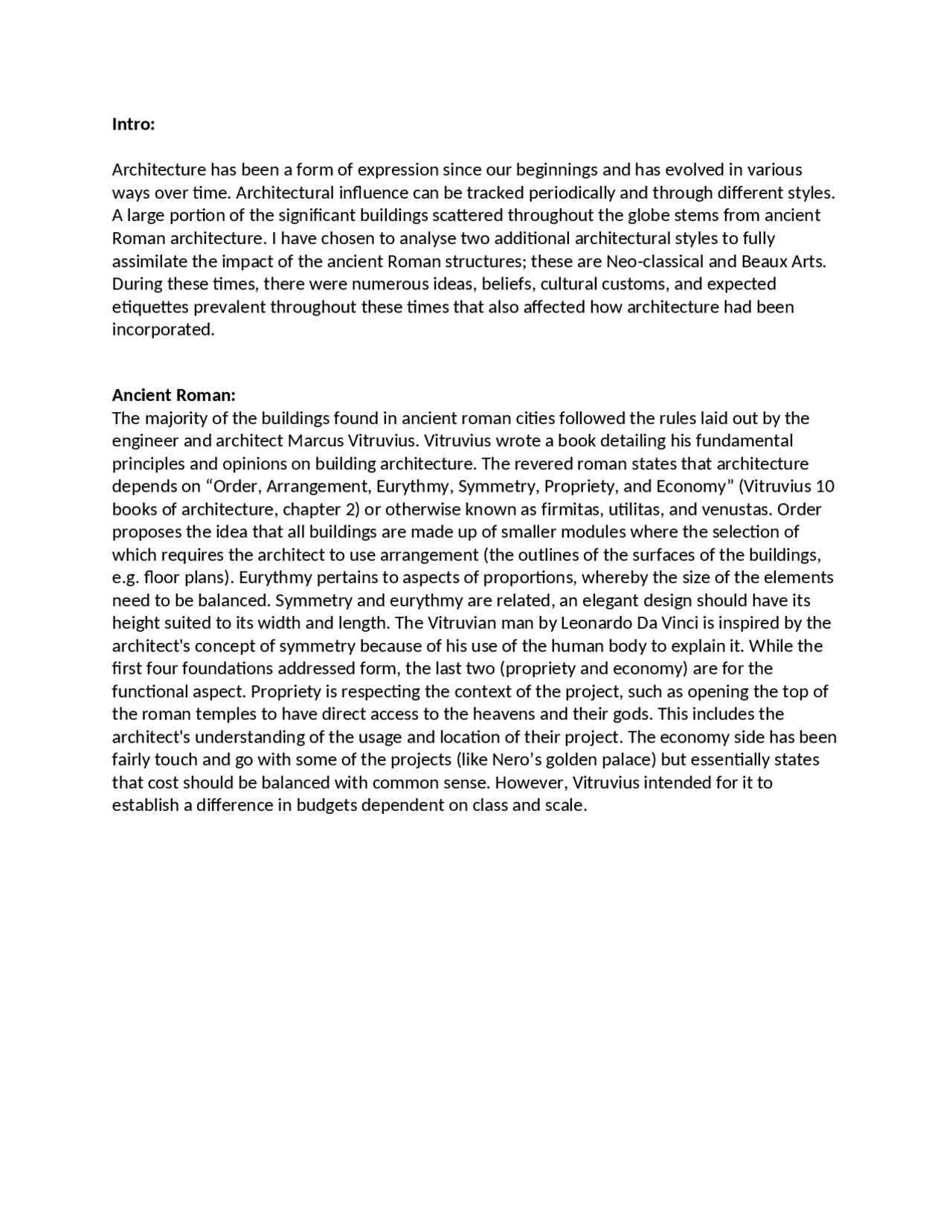 Comparative Architecture Design Essays High School History Docsity