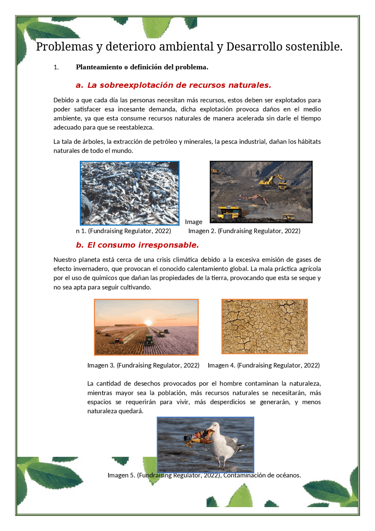 Problemas Y Deterioro Ambiental O Desarrollo Sostenible Resúmenes De