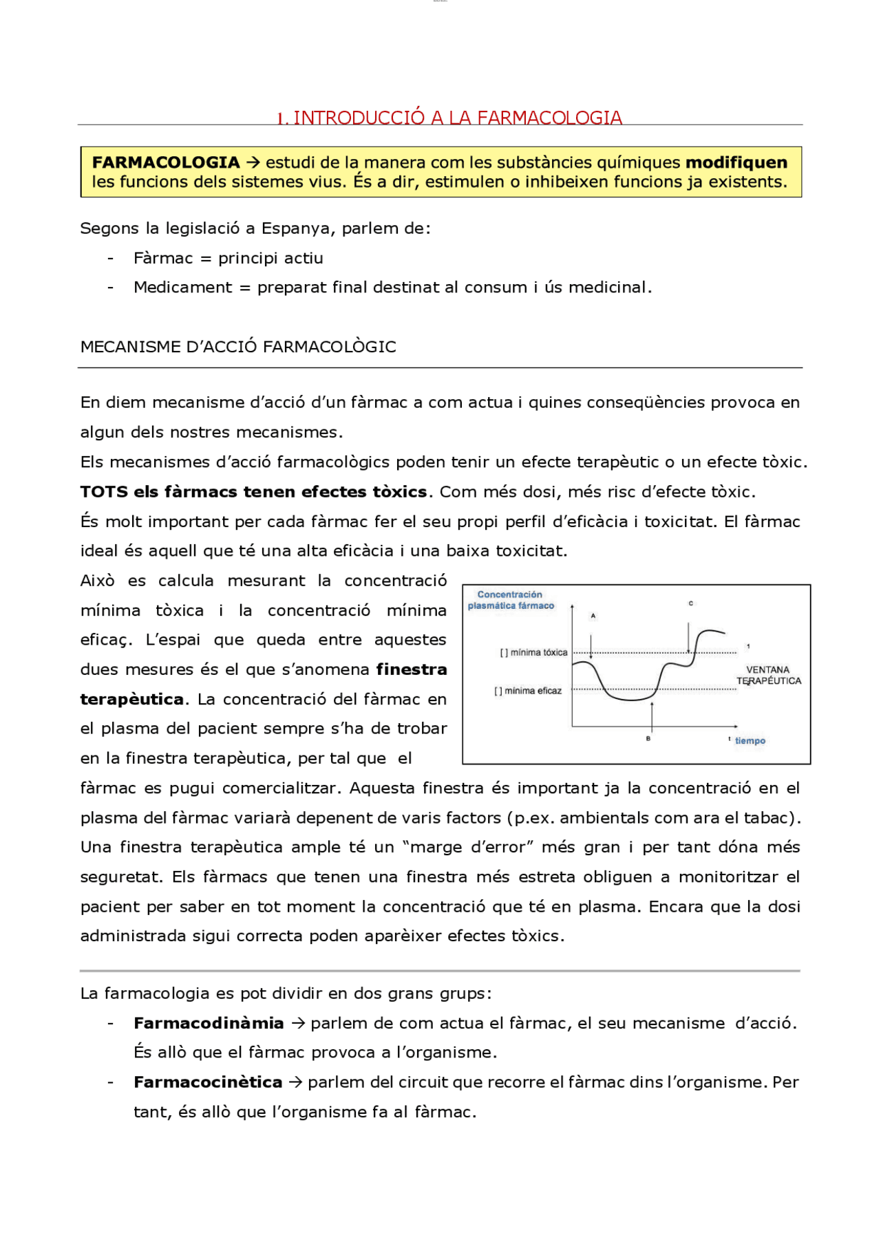 Resumen Farmacología Apuntes De Farmacología Docsity