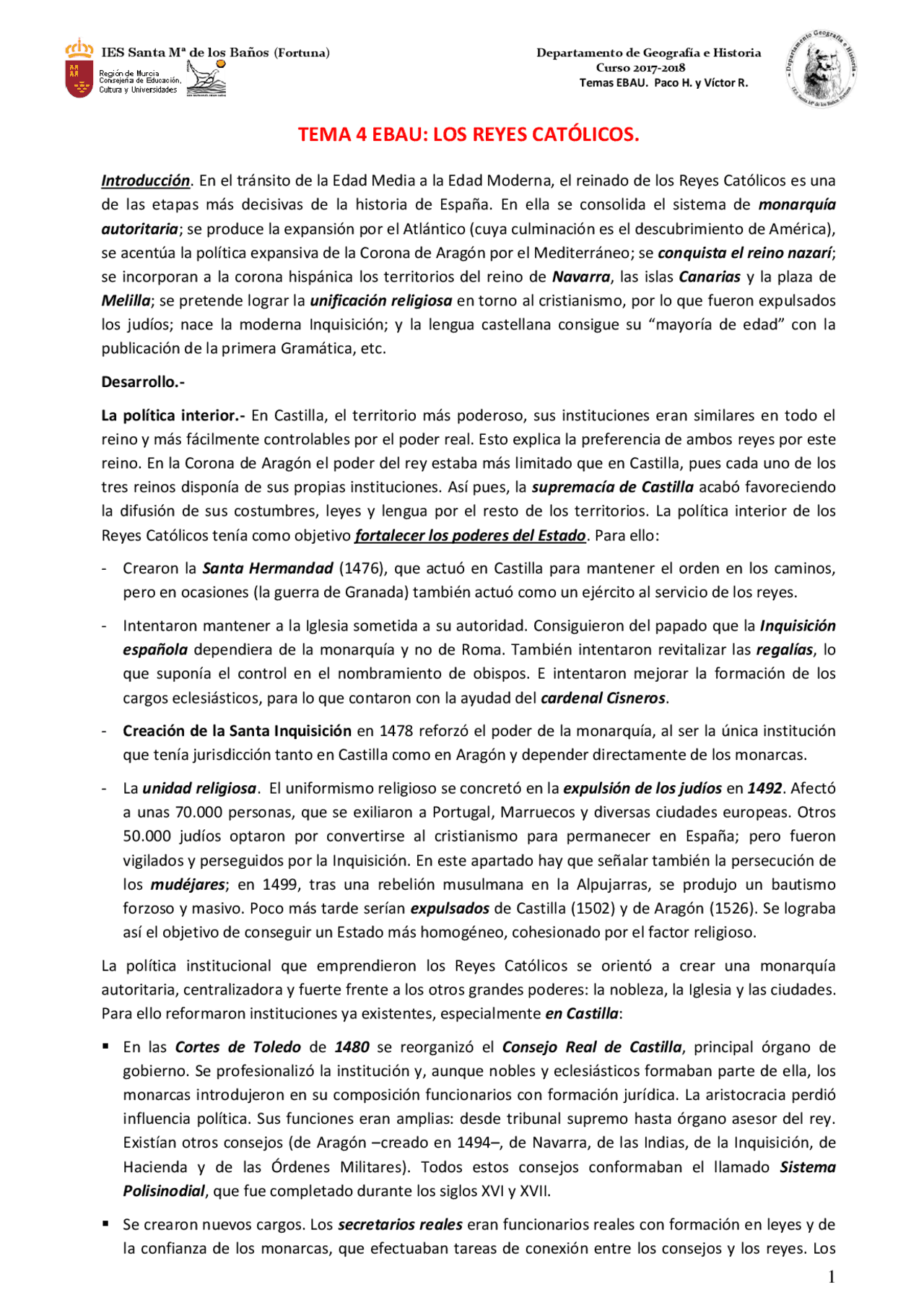 Trata sobre el periodo de los Reyes Católicos | Esquemas y mapas conceptuales de Historia de ...