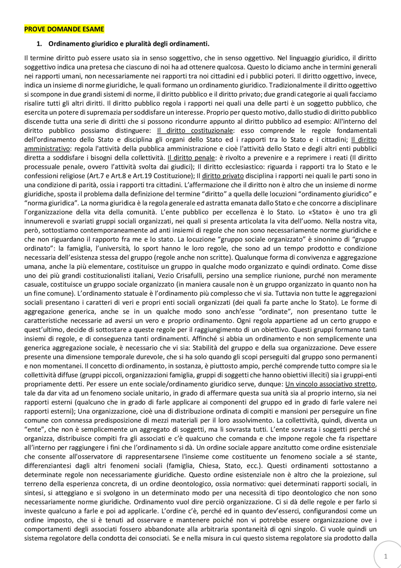 Istituzioni Di Diritto Pubblico Appunti Di Istituzioni Di Diritto