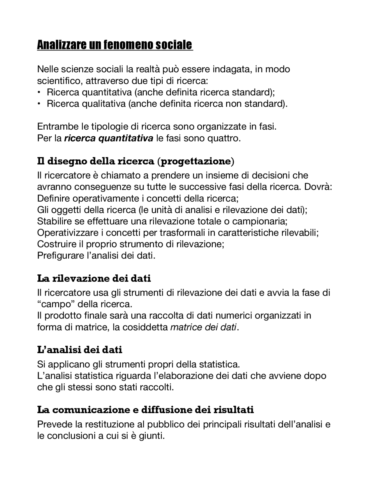 Elementi Di Statistica Per Le Scienze Sociali Appunti Di Statistica