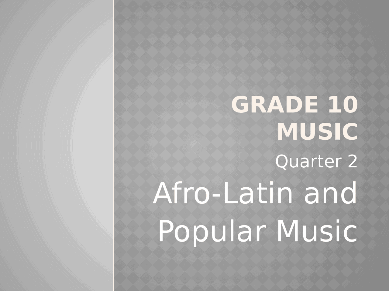 Afro-latin and Popular Music | Lecture notes Music | Docsity
