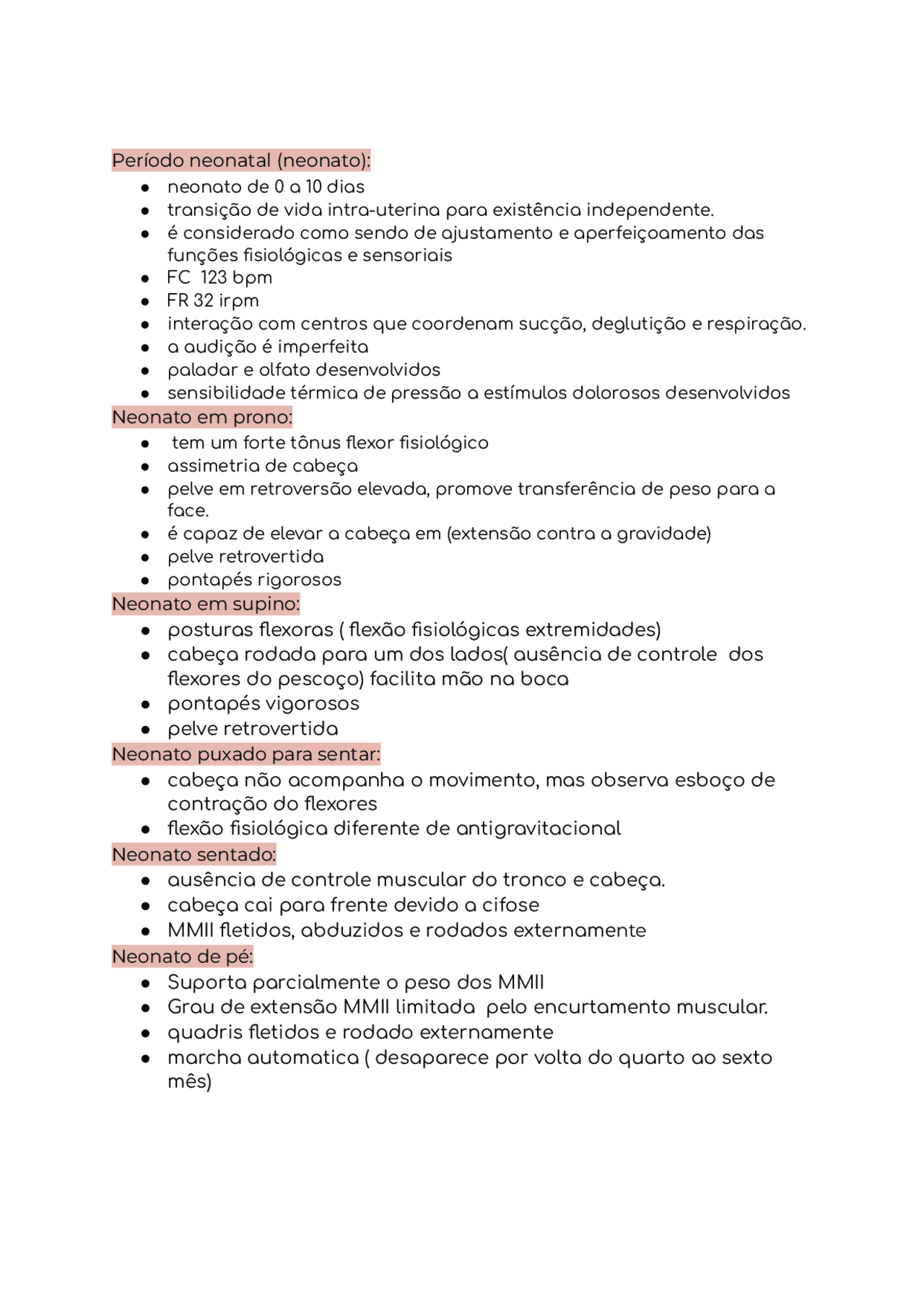 Fisioterapia Neonatal Slides Neonatologia Docsity