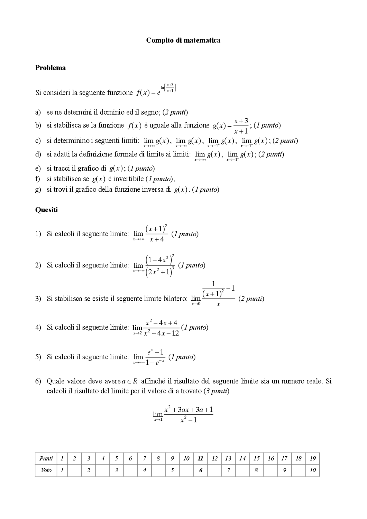 Verifica Di Matematica Svolta Prove Desame Di Matematica Docsity
